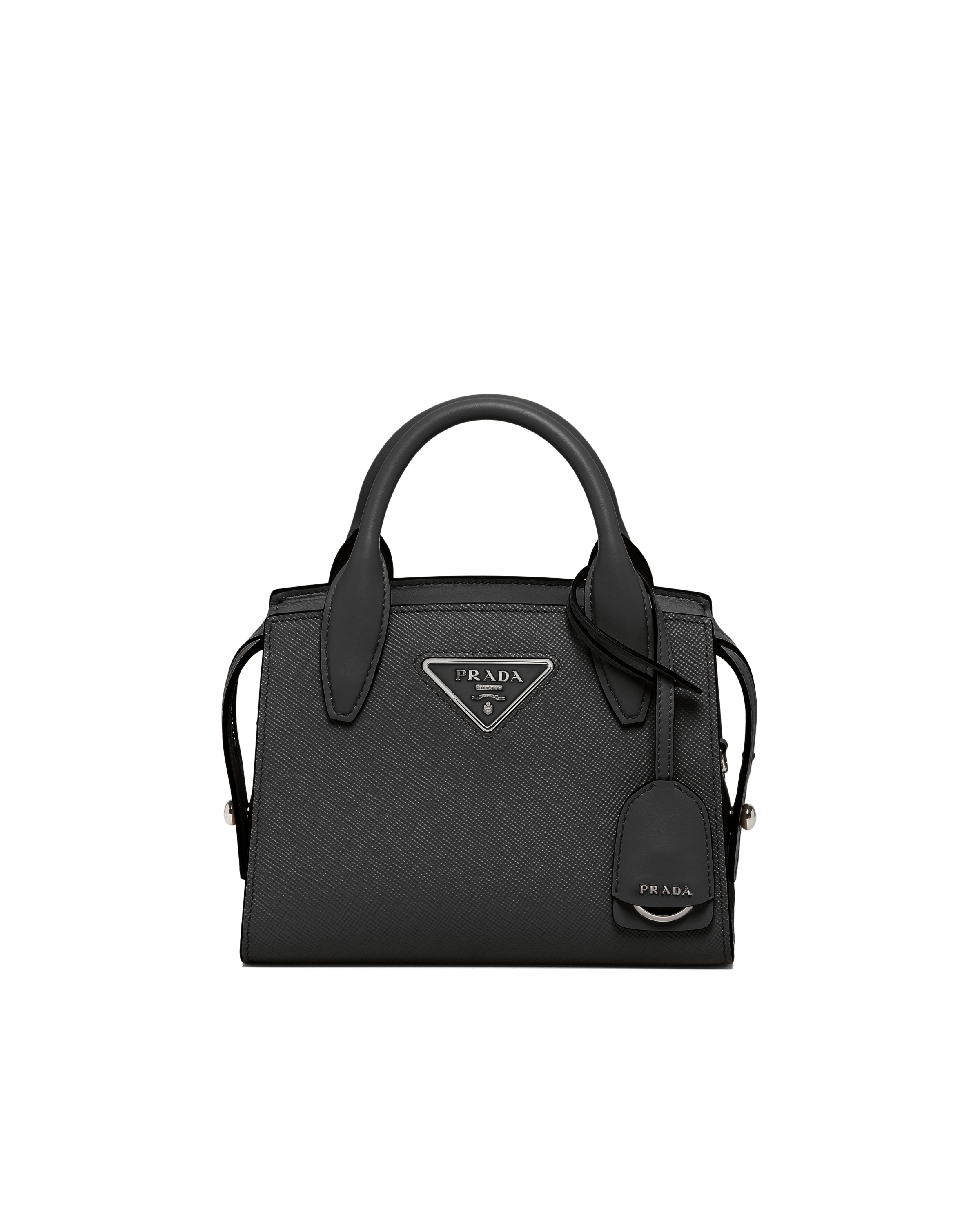 프라다 크리스틴 사피아노 가죽 핸드백 블랙 Prada