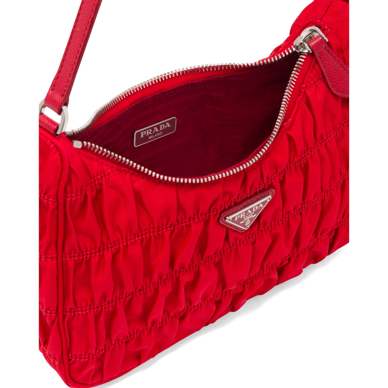 Prada Mini Nylon Hobonichi | semashow.com