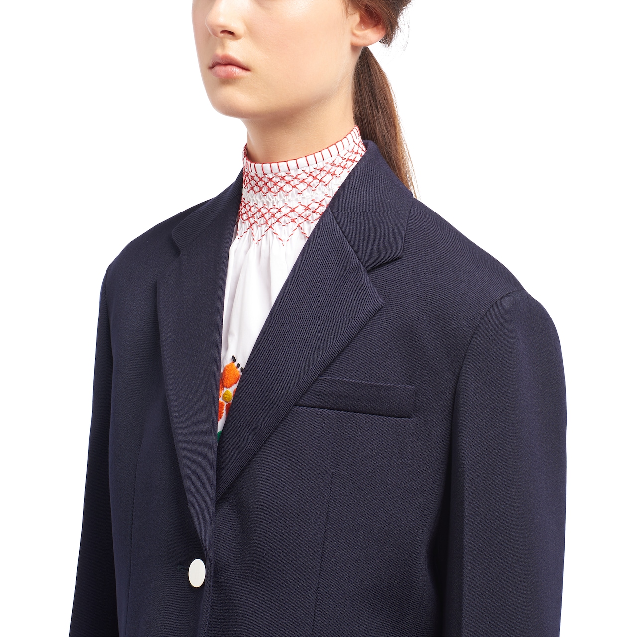 Wool gabardine jacket | Prada - P586H_1VOQ_F0008_S_201