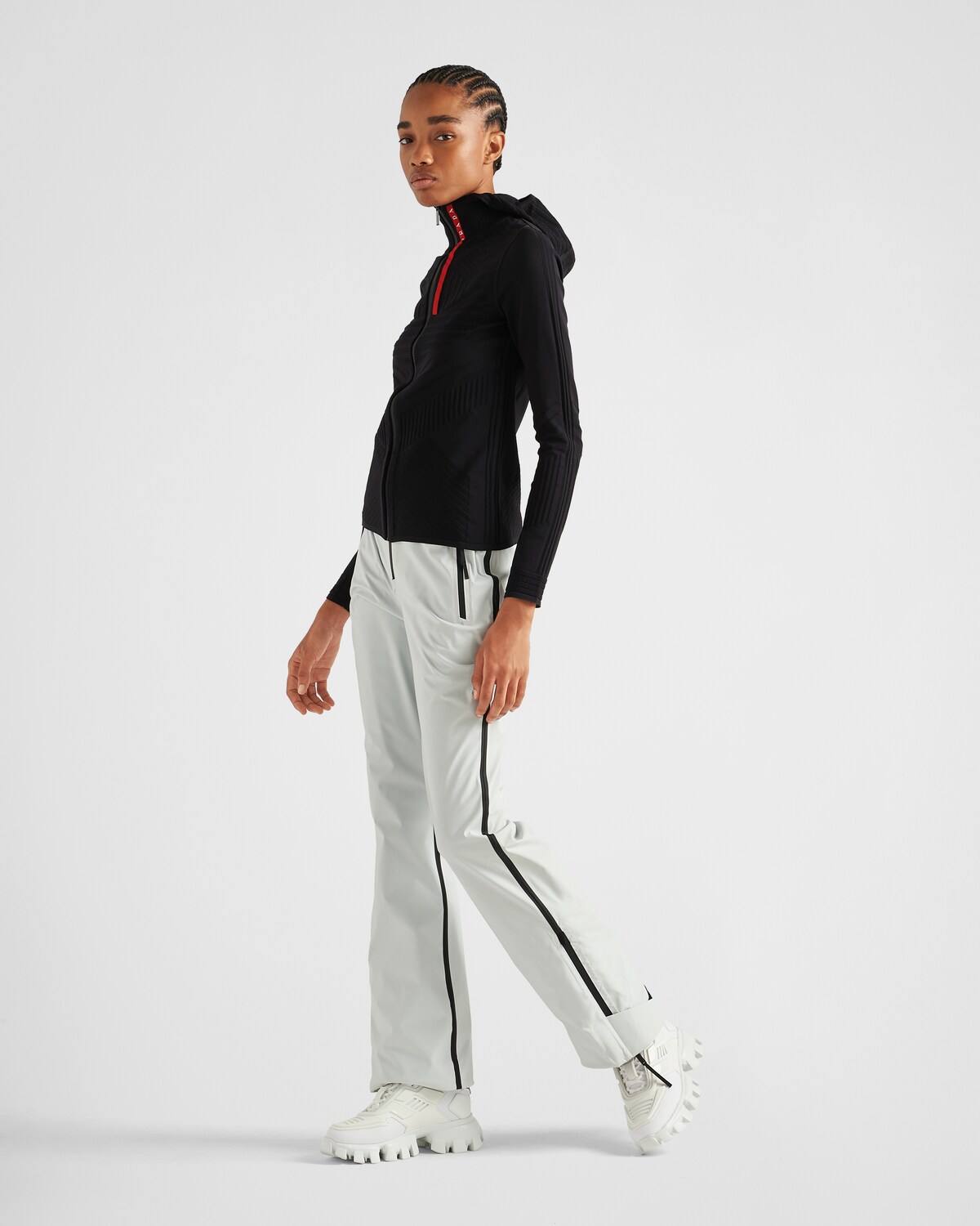 Black Tech Rec Re-nylon Piqué Sports Jacket | PRADA