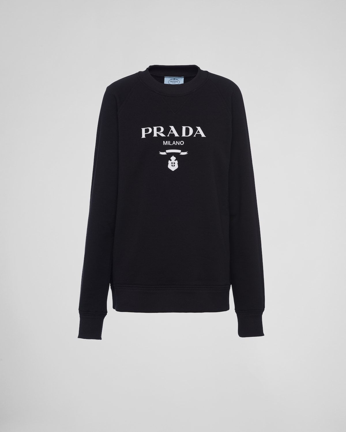 Black/white Embroidered Sweatshirt | PRADA