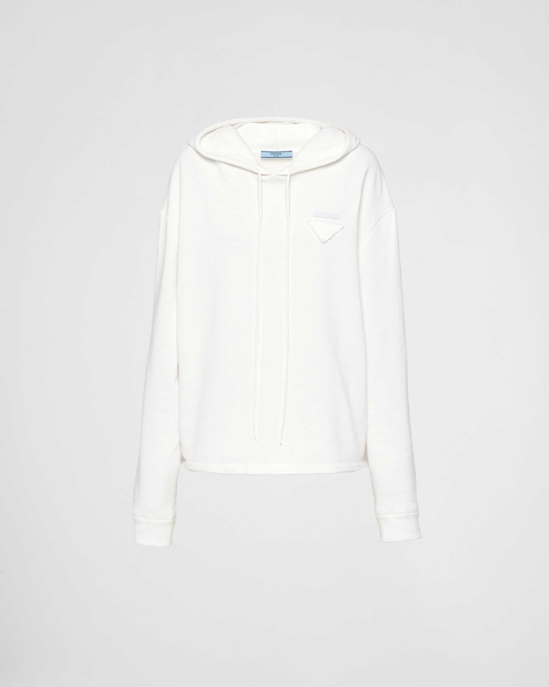 White Oversized Hoodie | PRADA