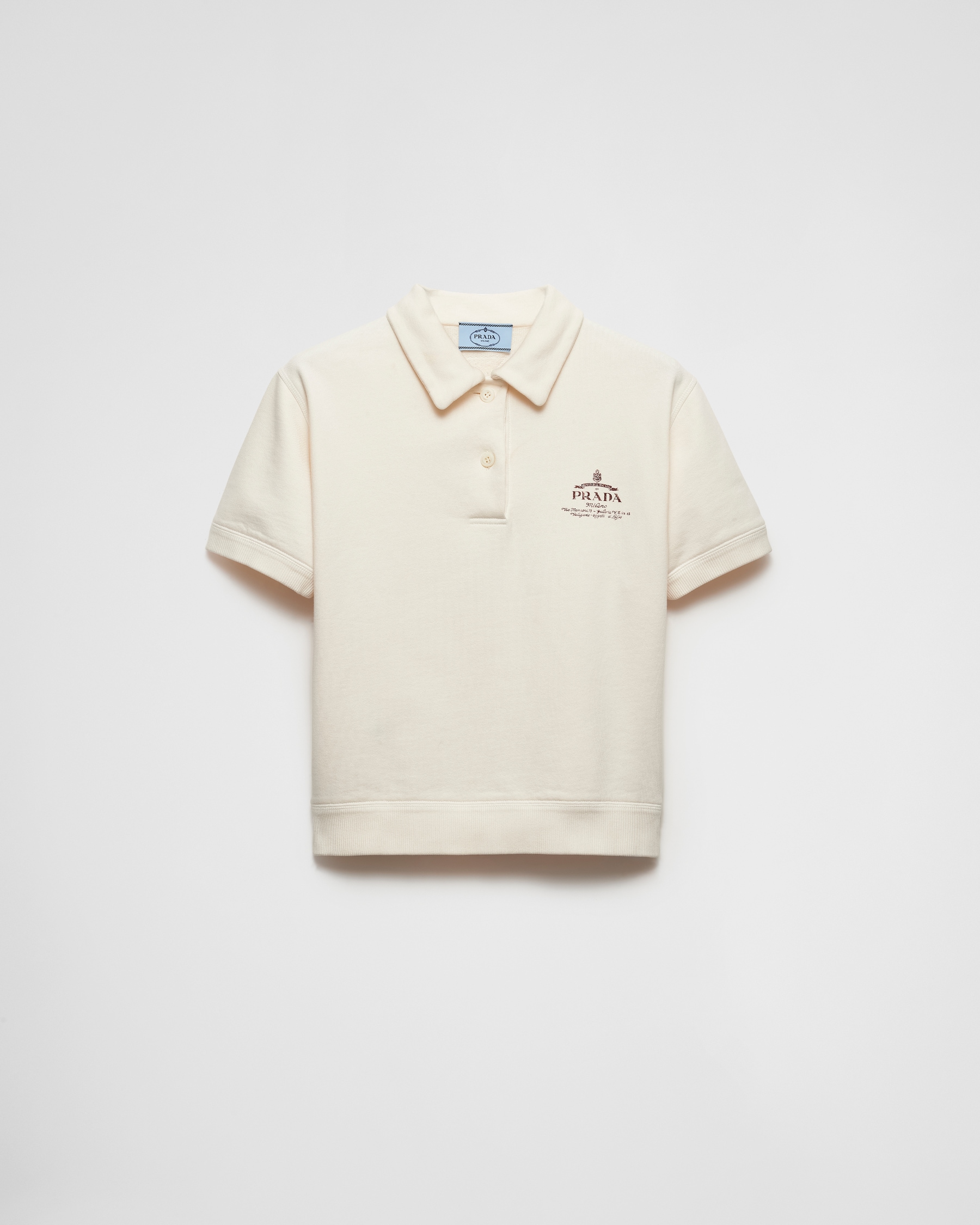 Natural Fleece Polo Shirt | PRADA