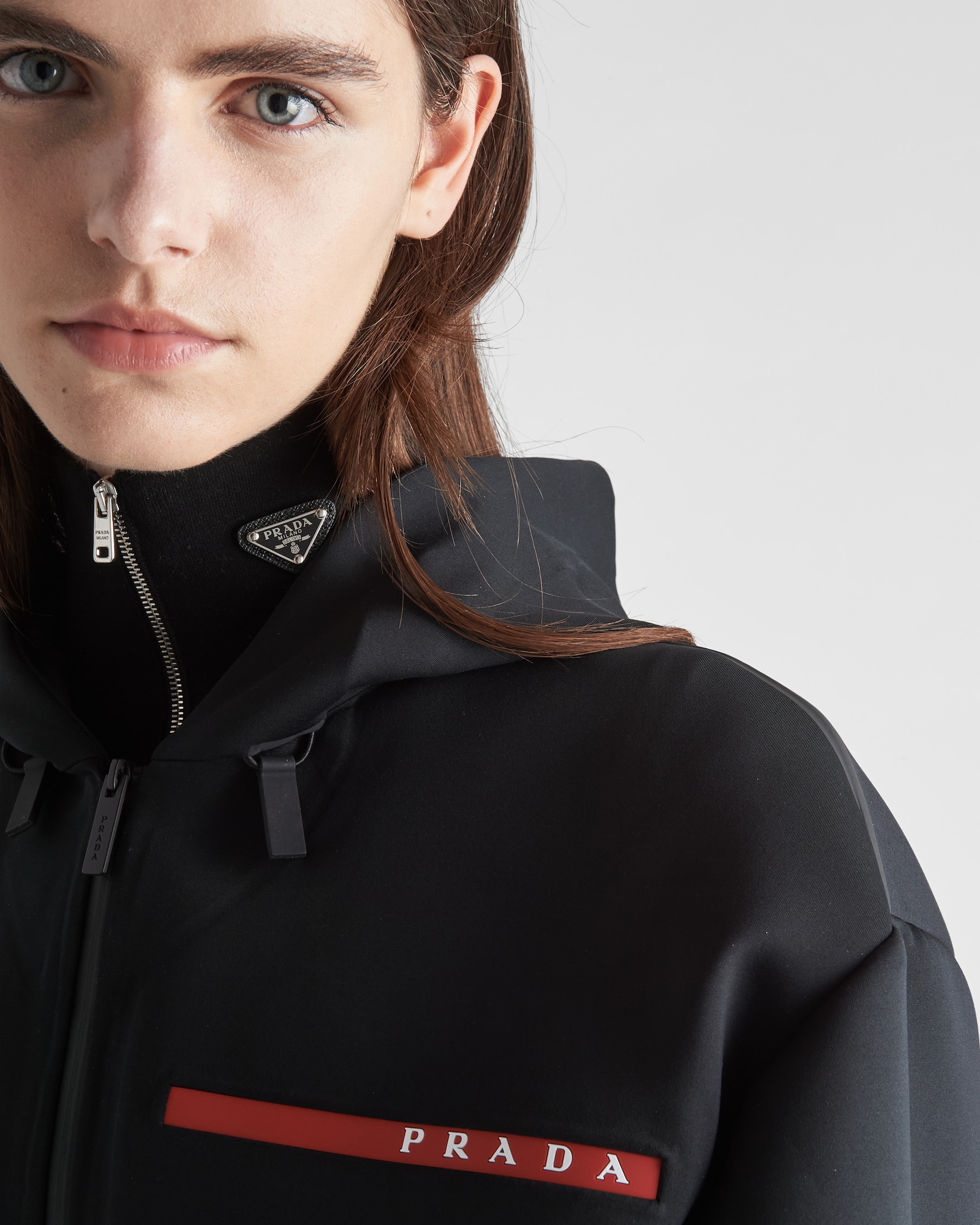 Black Double Jersey Sweatshirt | PRADA
