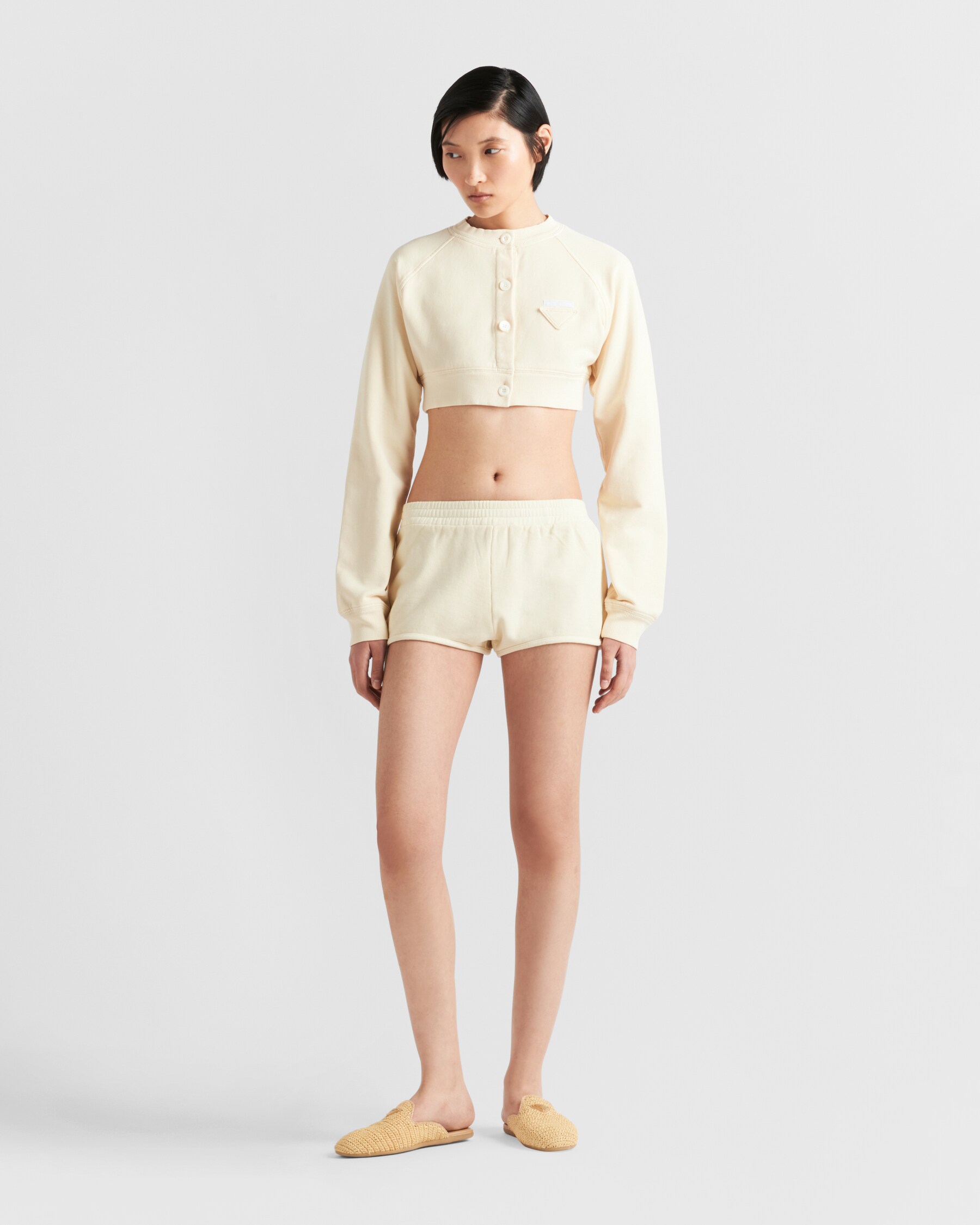 Vanilla Cropped Fleece Blouson | PRADA