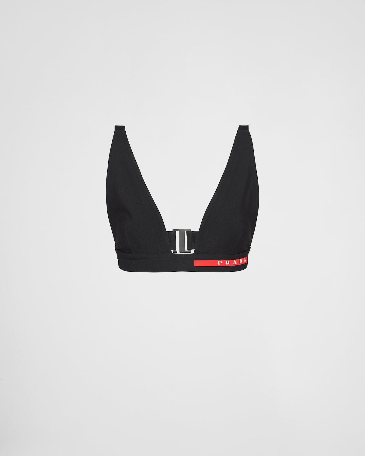 Black Stretch Jersey Swimsuit Top | PRADA