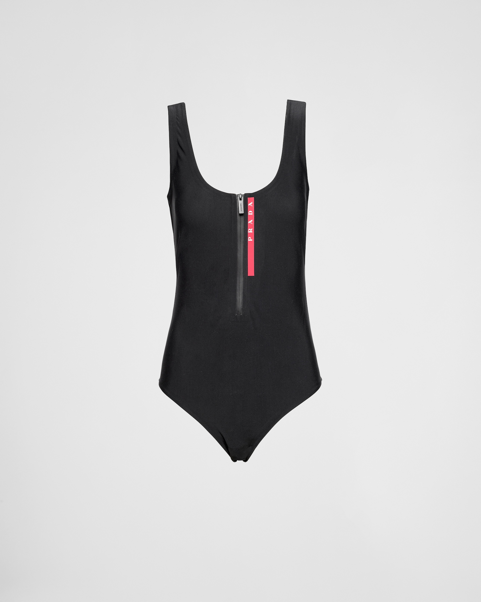 Black Stretch Jersey One-piece Swimsuit | PRADA