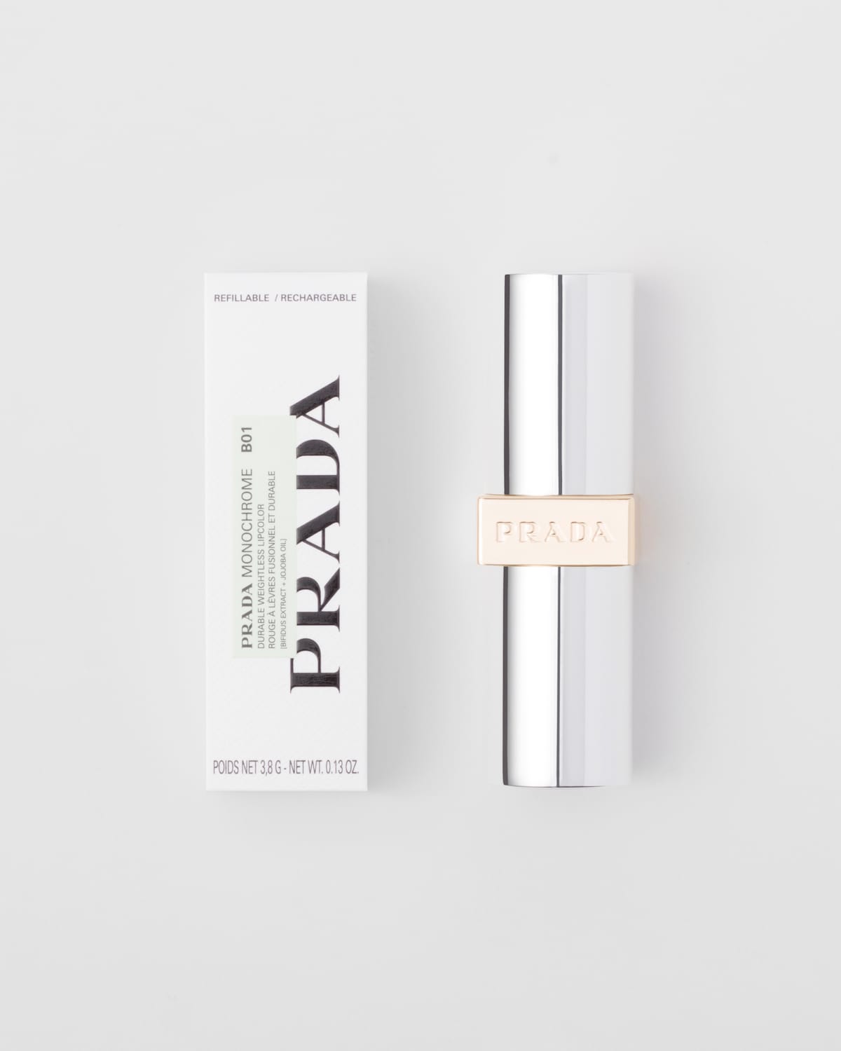 B01 - Argile Prada Monochrome Hyper Matte Lipstick - B01 - Argile | PRADA