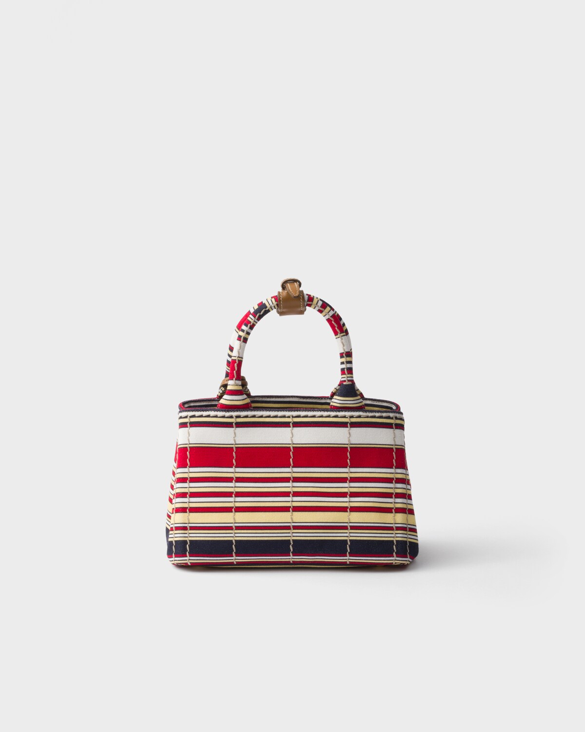 Red/yellow Prada Jardinière Striped Cotton Canvas Mini-bag | PRADA