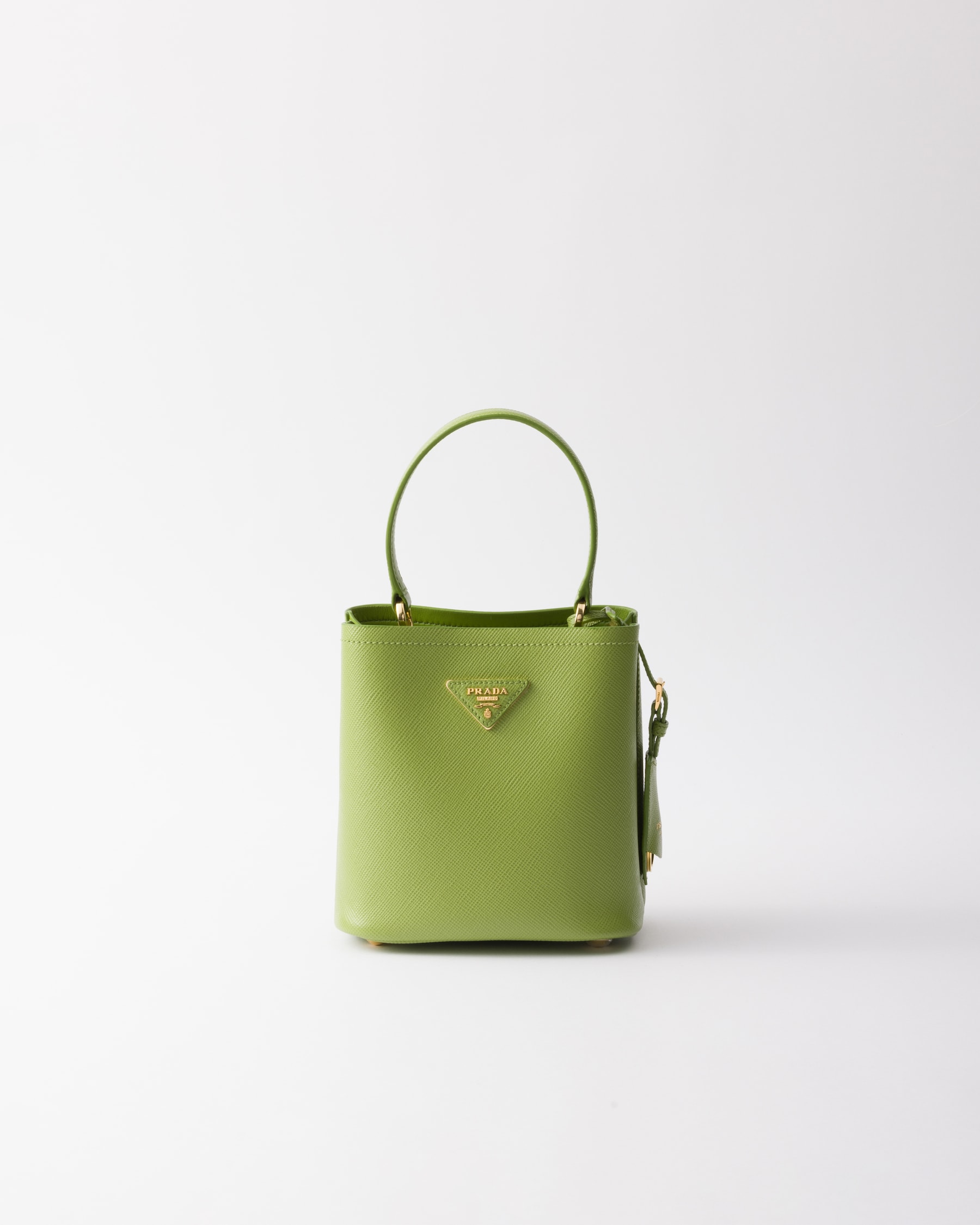 Lawn Green Prada Panier Saffiano Leather Mini-bag | PRADA