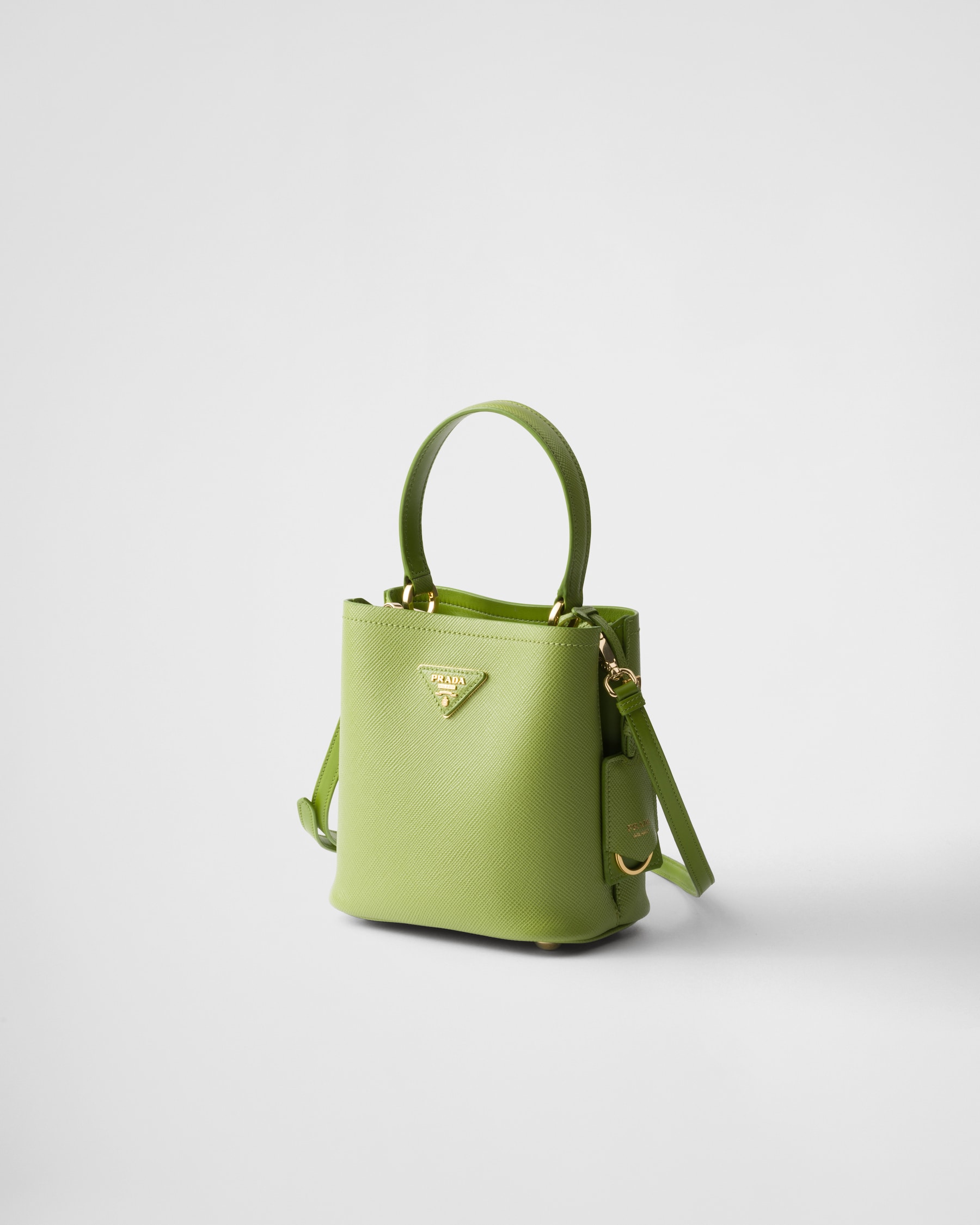 Lawn Green Prada Panier Saffiano Leather Mini-bag | PRADA