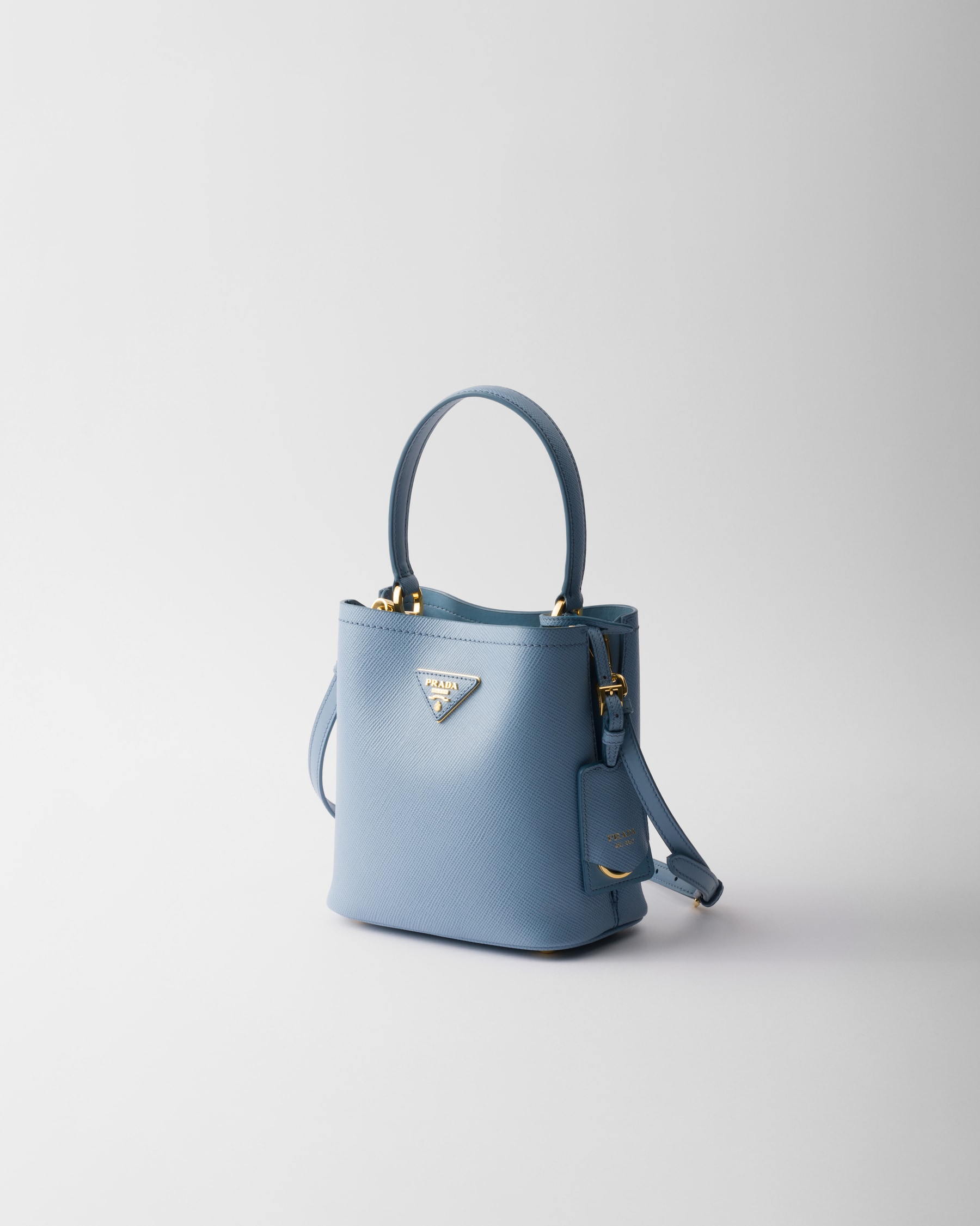 Astral Blue Prada Panier Saffiano Leather Mini-bag | PRADA
