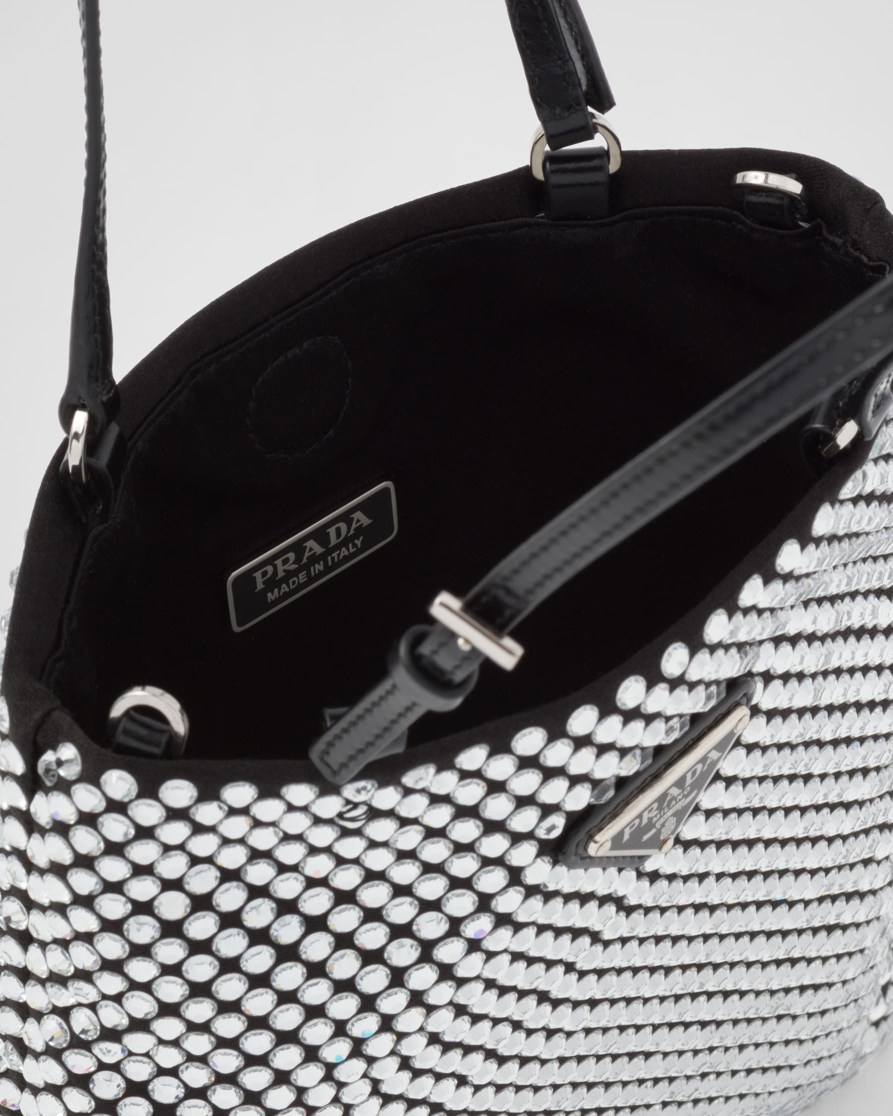 Crystal Satin Handbag With Crystals | PRADA