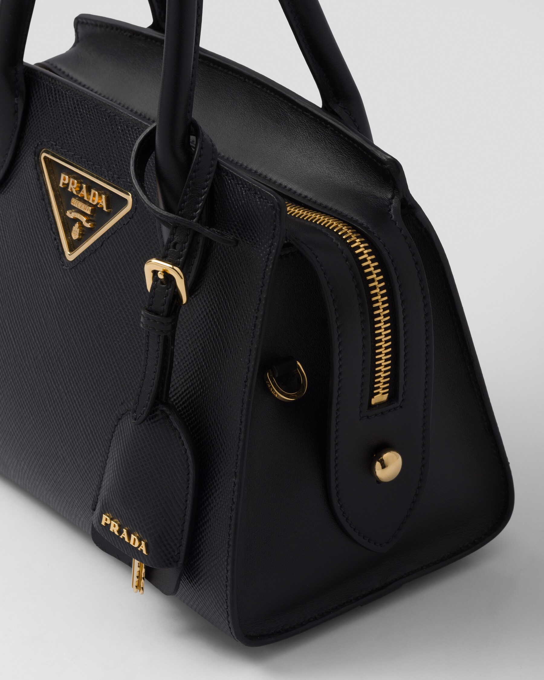 Black Small Prada Kristen Saffiano Bag | PRADA