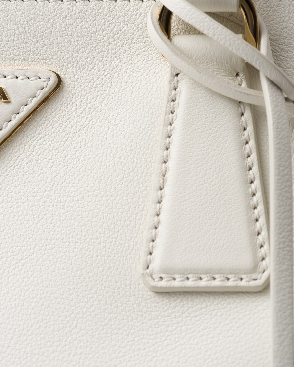 White Large Prada Galleria Leather Bag | PRADA