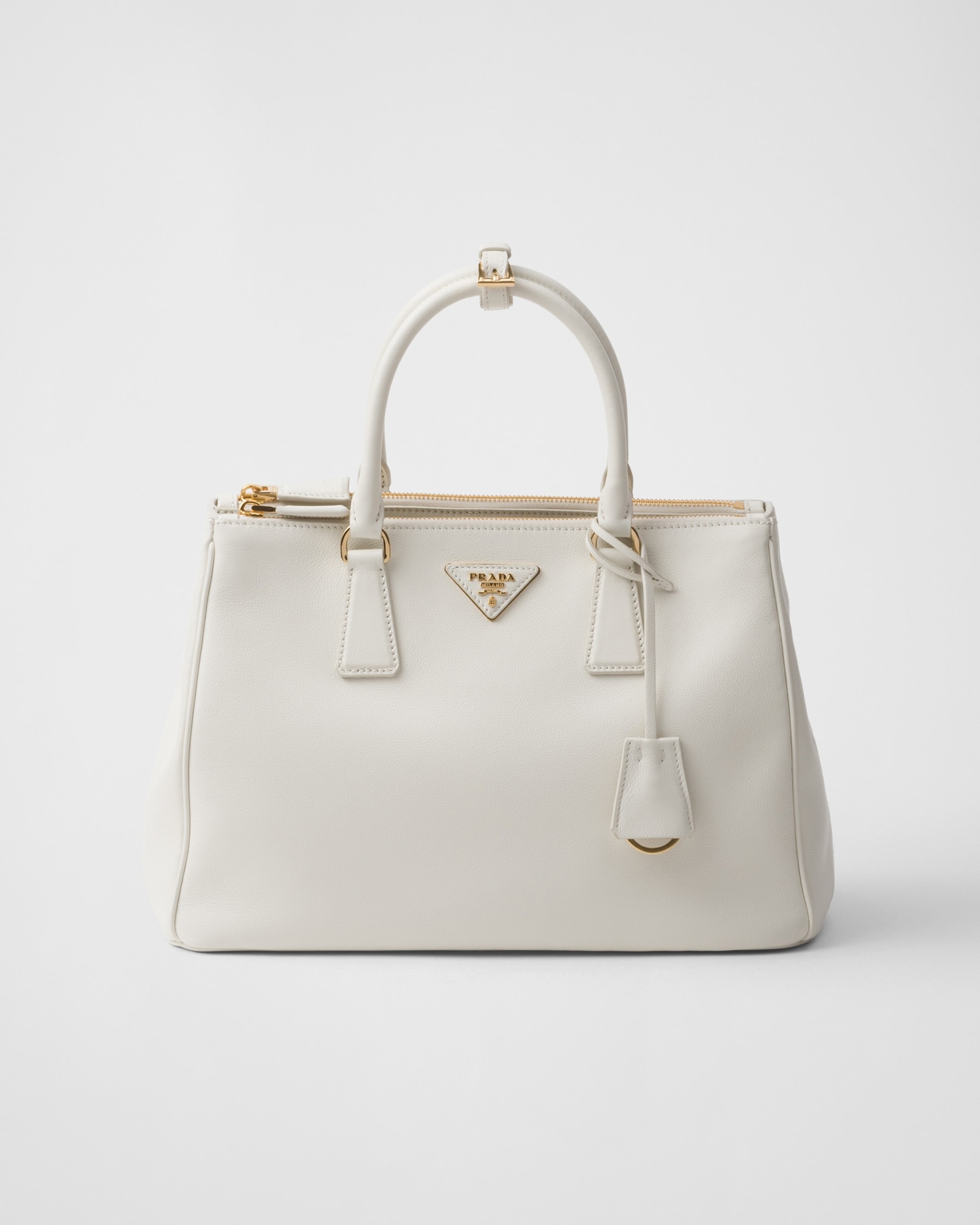 White Large Prada Galleria Leather Bag | PRADA