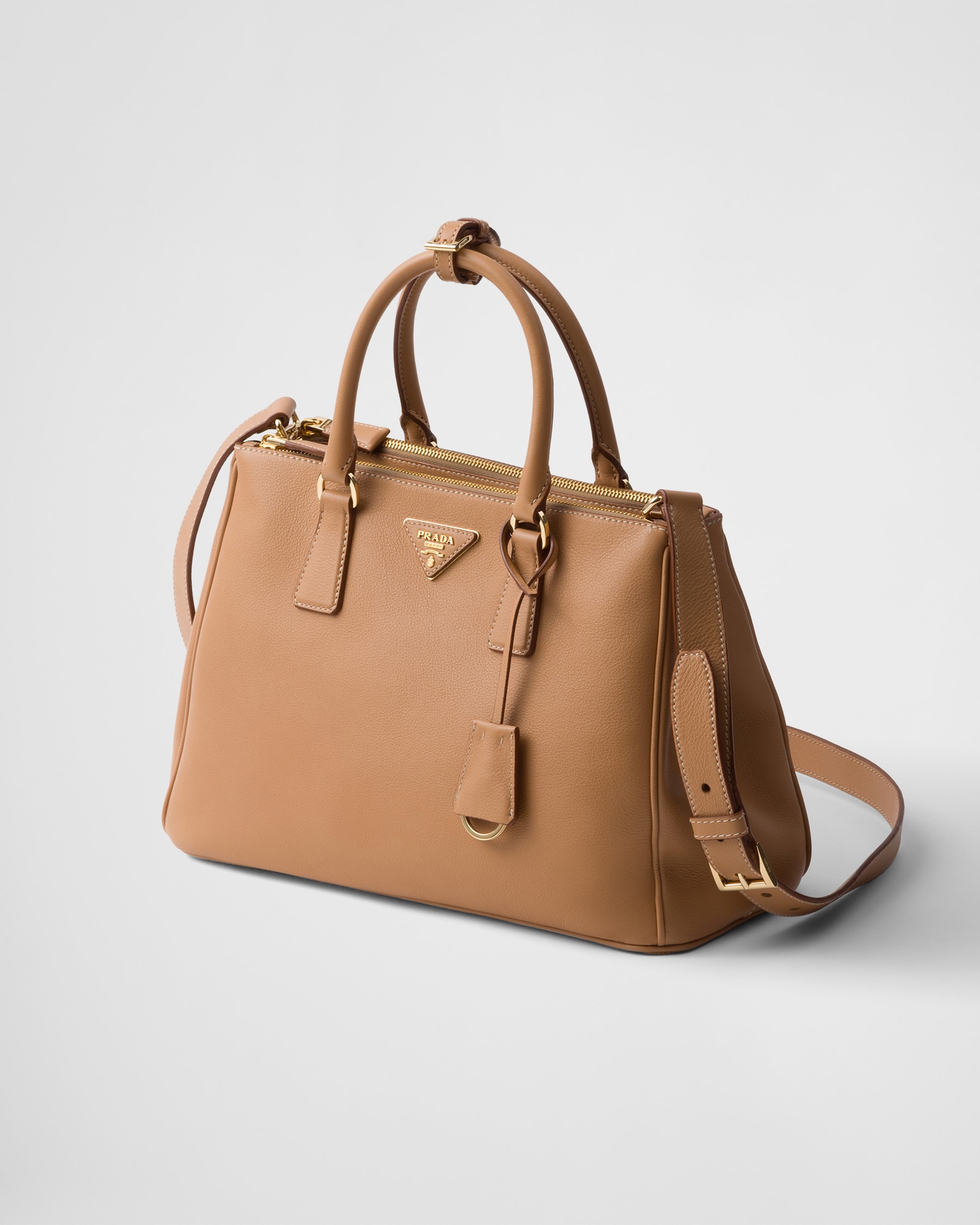 Natural Prada Galleria Large Leather Bag | PRADA