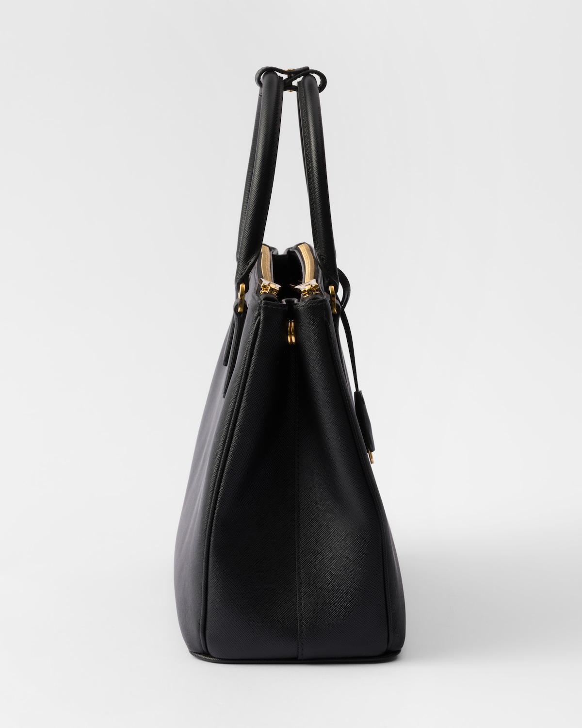 Black Large Prada Galleria Saffiano Leather Bag | PRADA