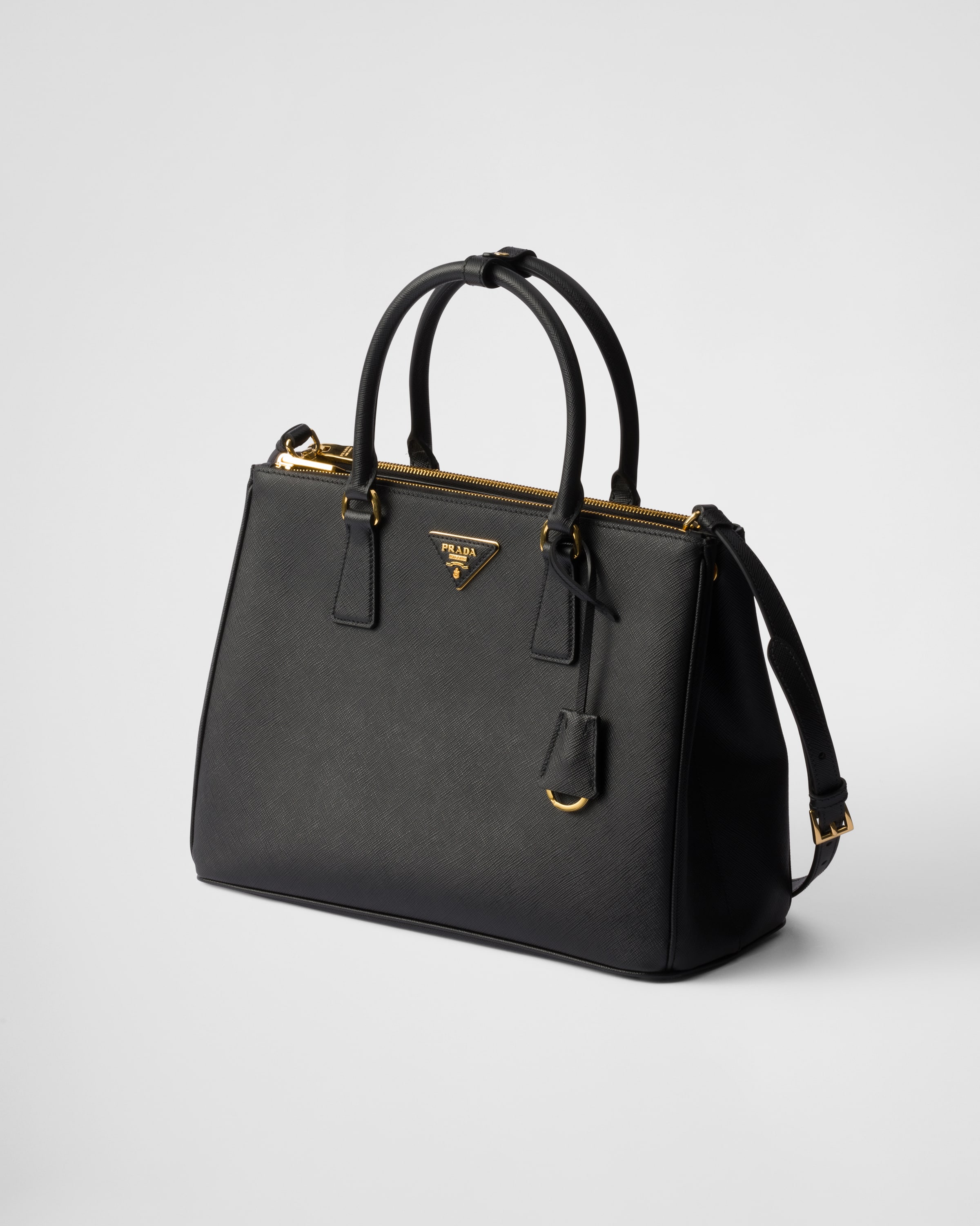 Bolsa Prada Galleria Grande Em Couro Saffiano Preto | PRADA