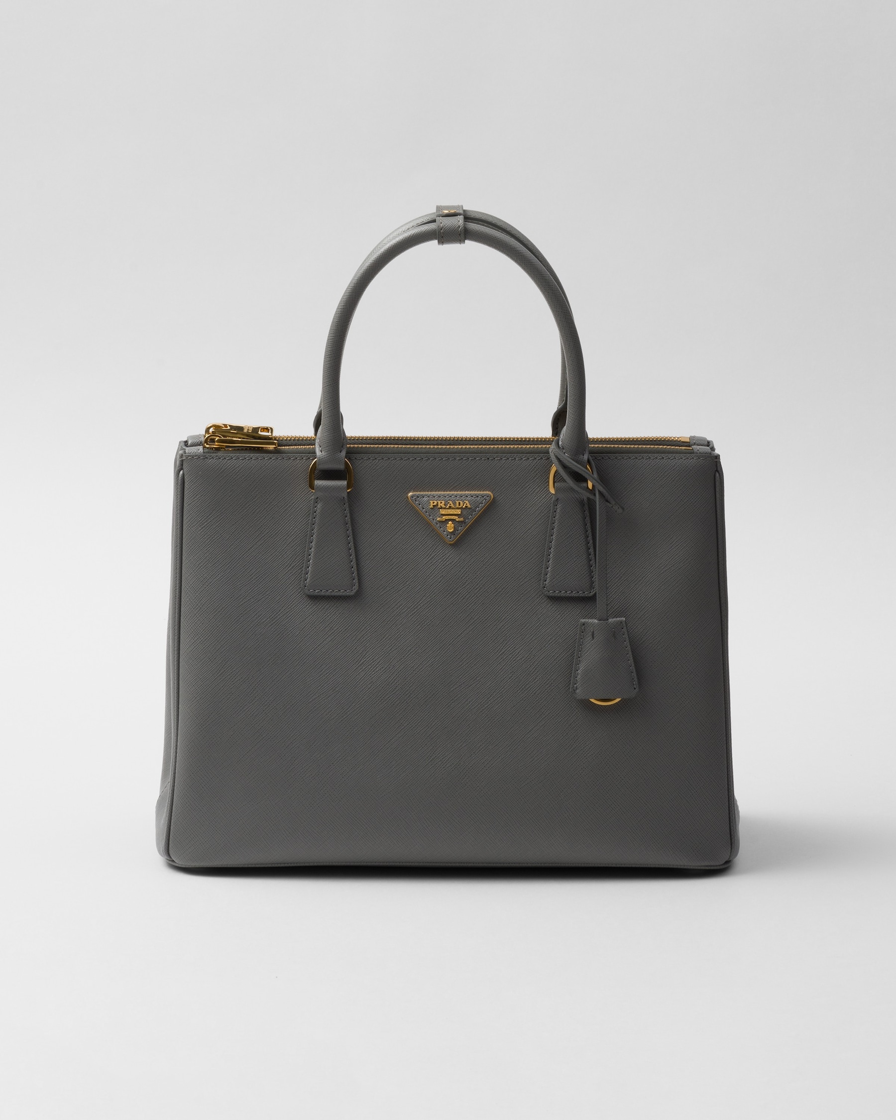 Slate Gray Prada Galleria Large Saffiano Leather Bag | PRADA