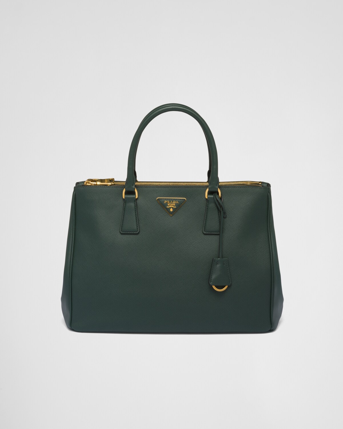 Emerald Green Large Prada Galleria Saffiano Leather Bag | PRADA