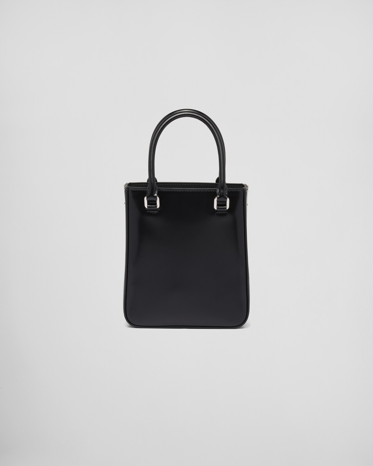 Black Small Brushed Leather Tote | PRADA