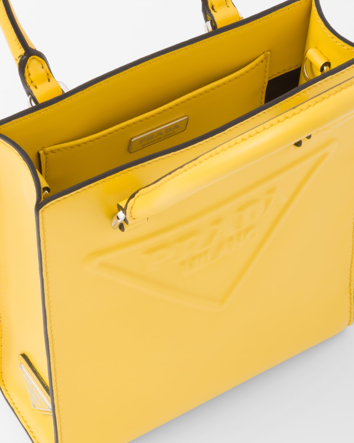 Sunny Yellow Leather Handbag | PRADA