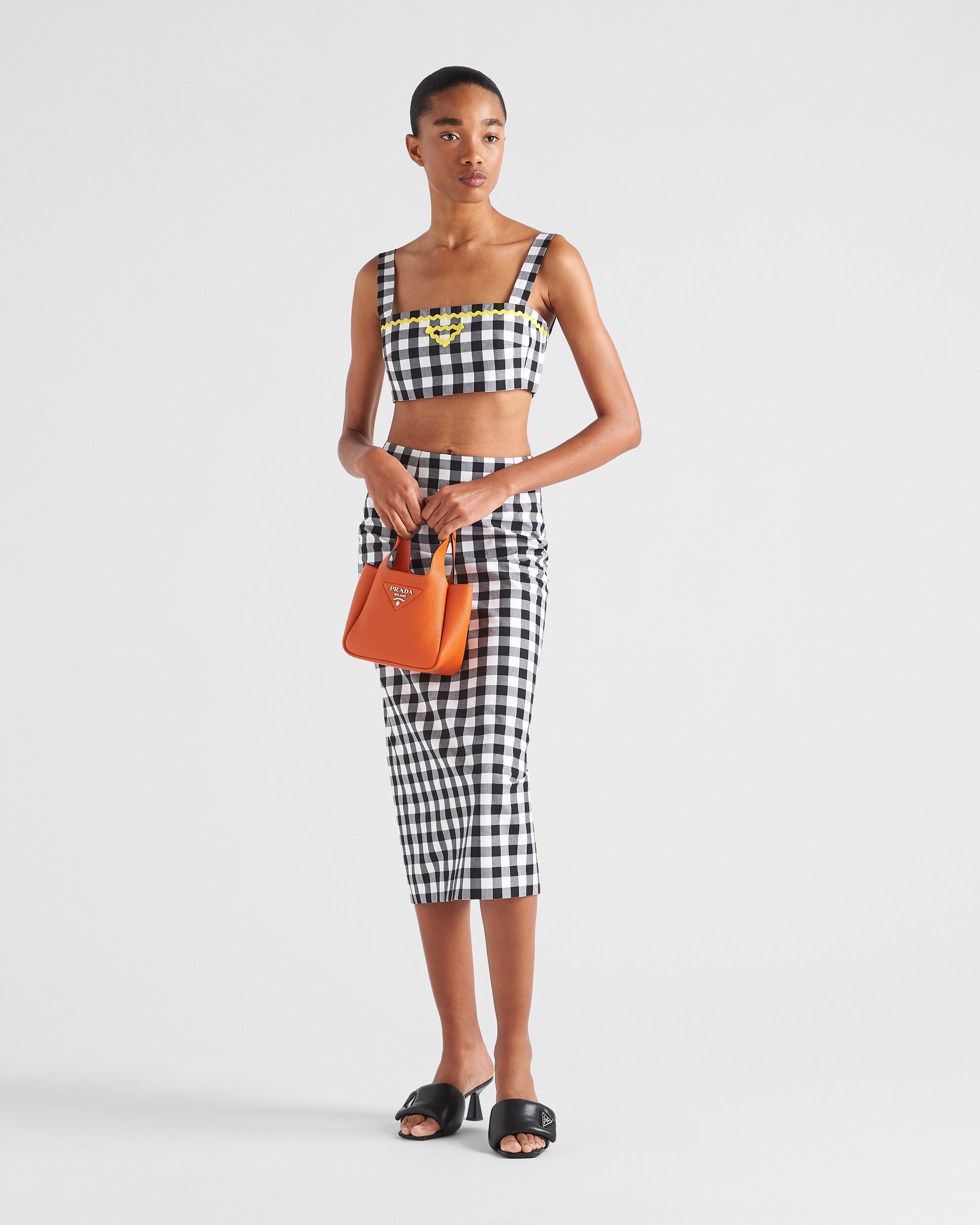 Papaya Leather Mini Bag | PRADA