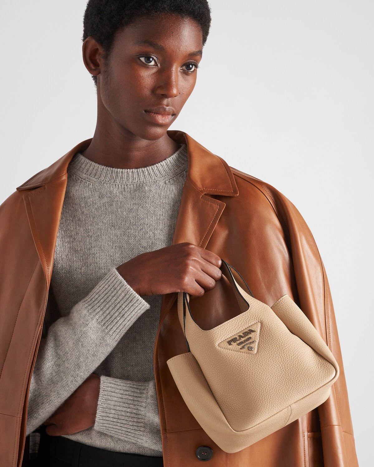 Sand Leather Mini Bag | PRADA