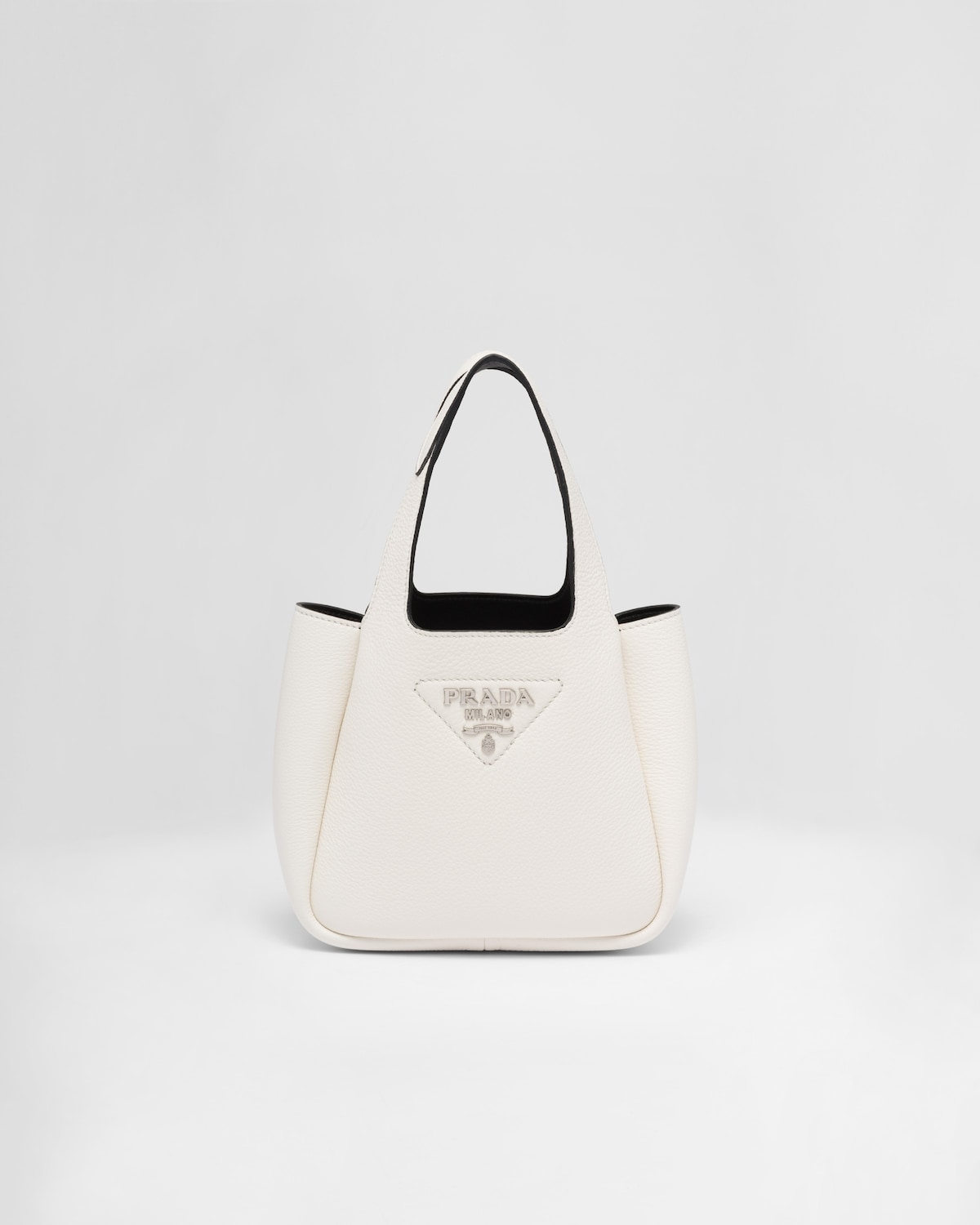 White/black Leather Mini Bag | PRADA