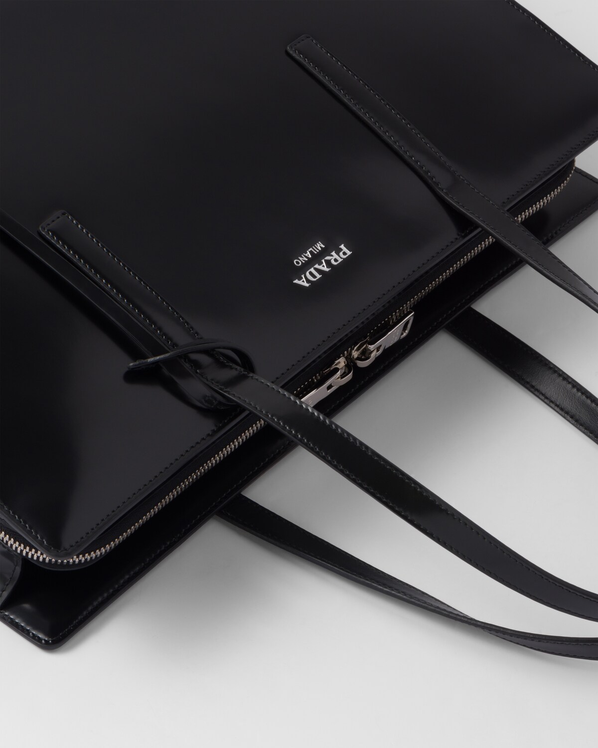 Black Prada Re-edition 1995 Brushed-leather Large Handbag | PRADA