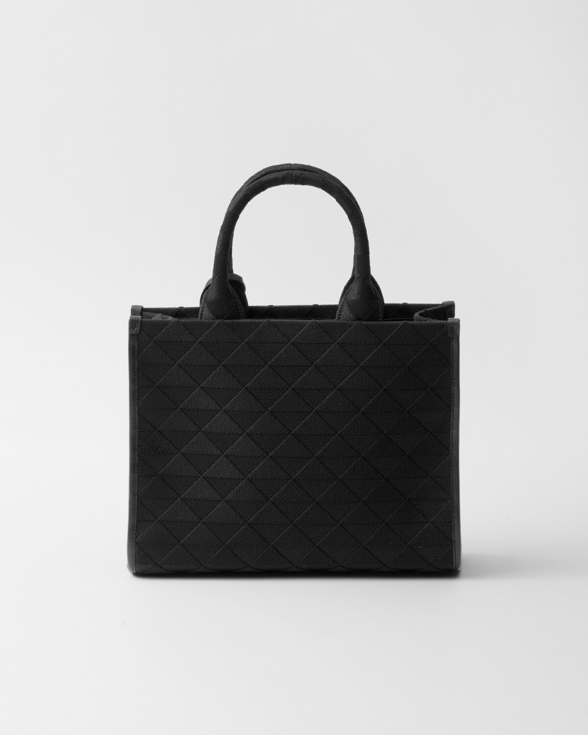 Black Prada Symbole Medium Embroidered Fabric Bag | PRADA