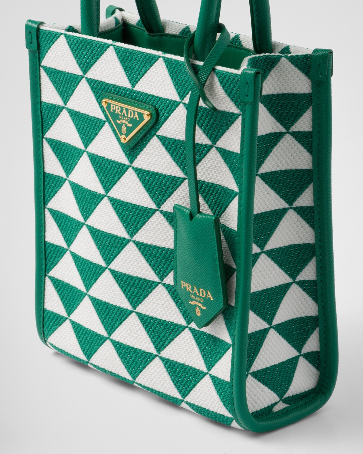 Mango/white Prada Symbole Embroidered Fabric Mini Bag | PRADA