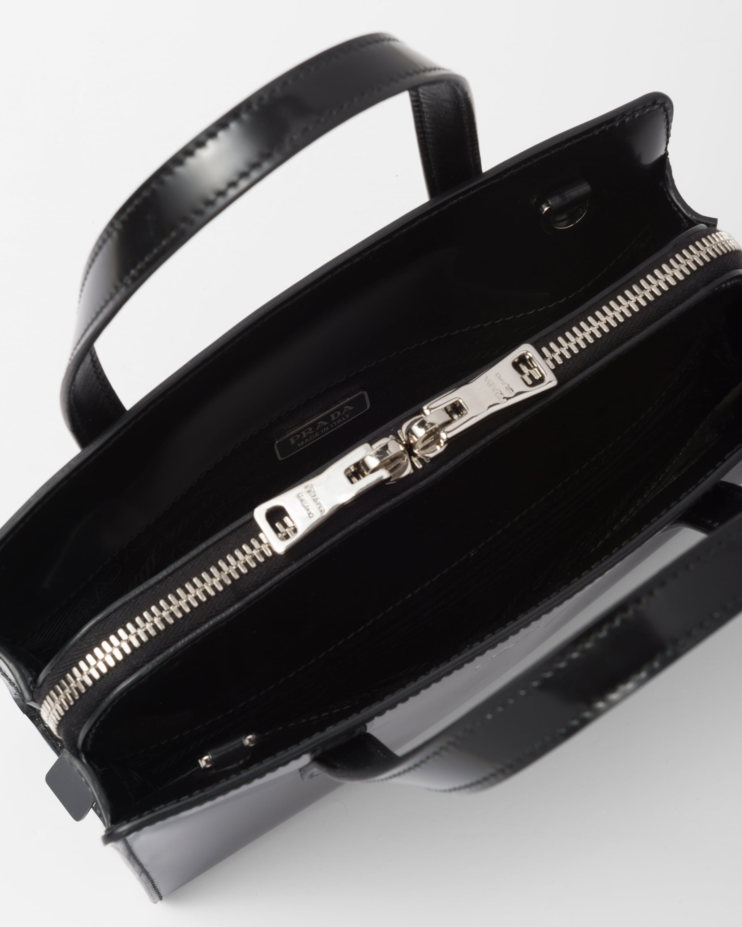 Black Prada Re-edition 1995 Brushed-leather Mini Handbag | PRADA