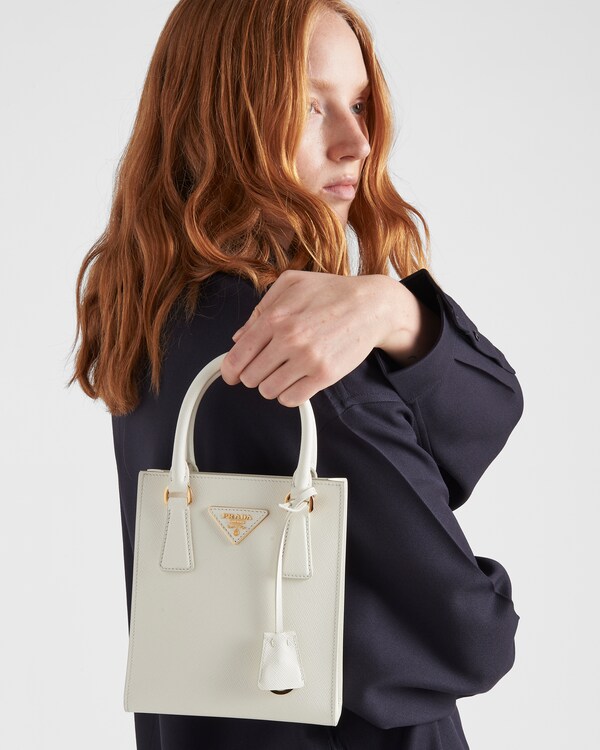 White Saffiano Leather Handbag | PRADA