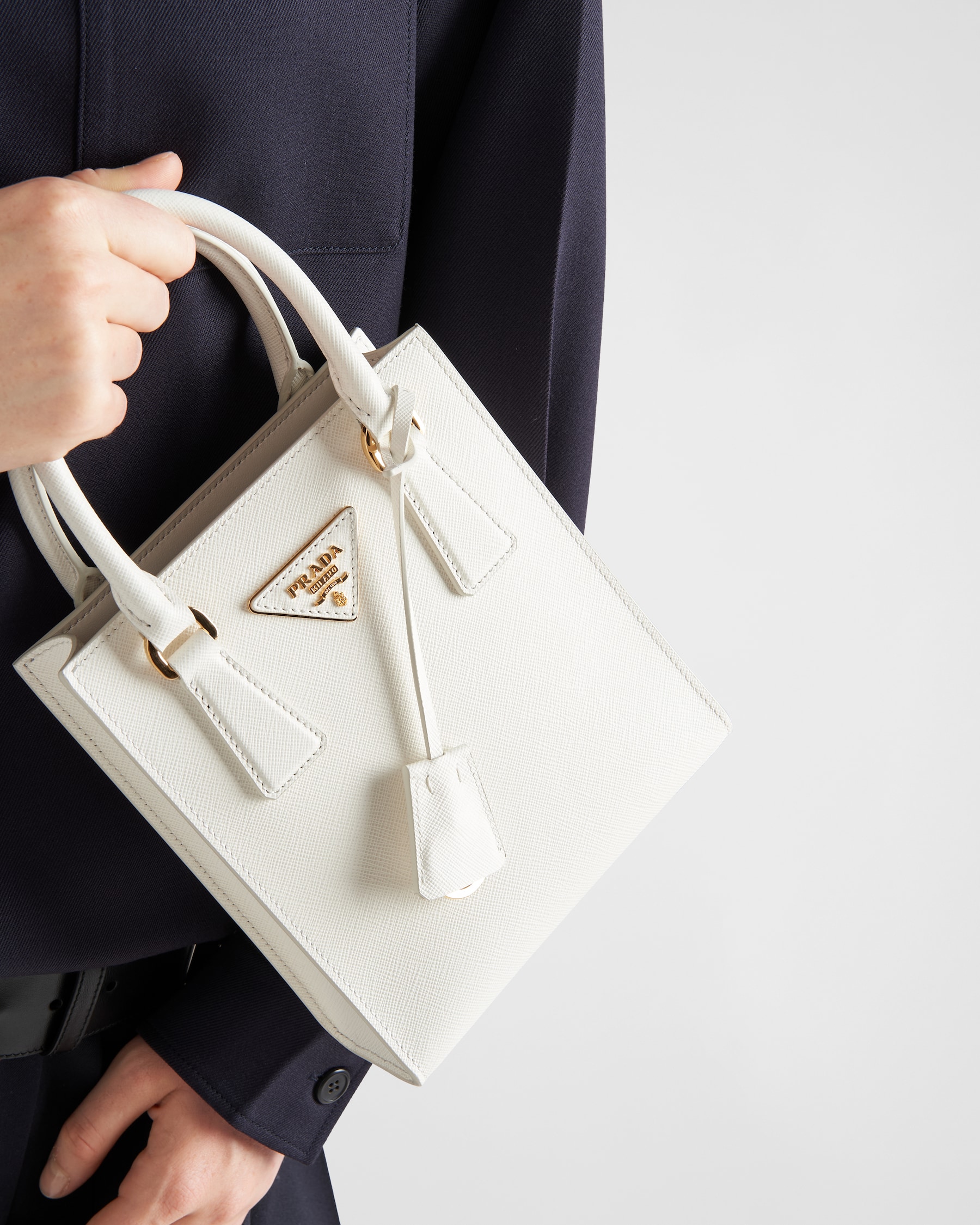 White Saffiano Leather Handbag | PRADA