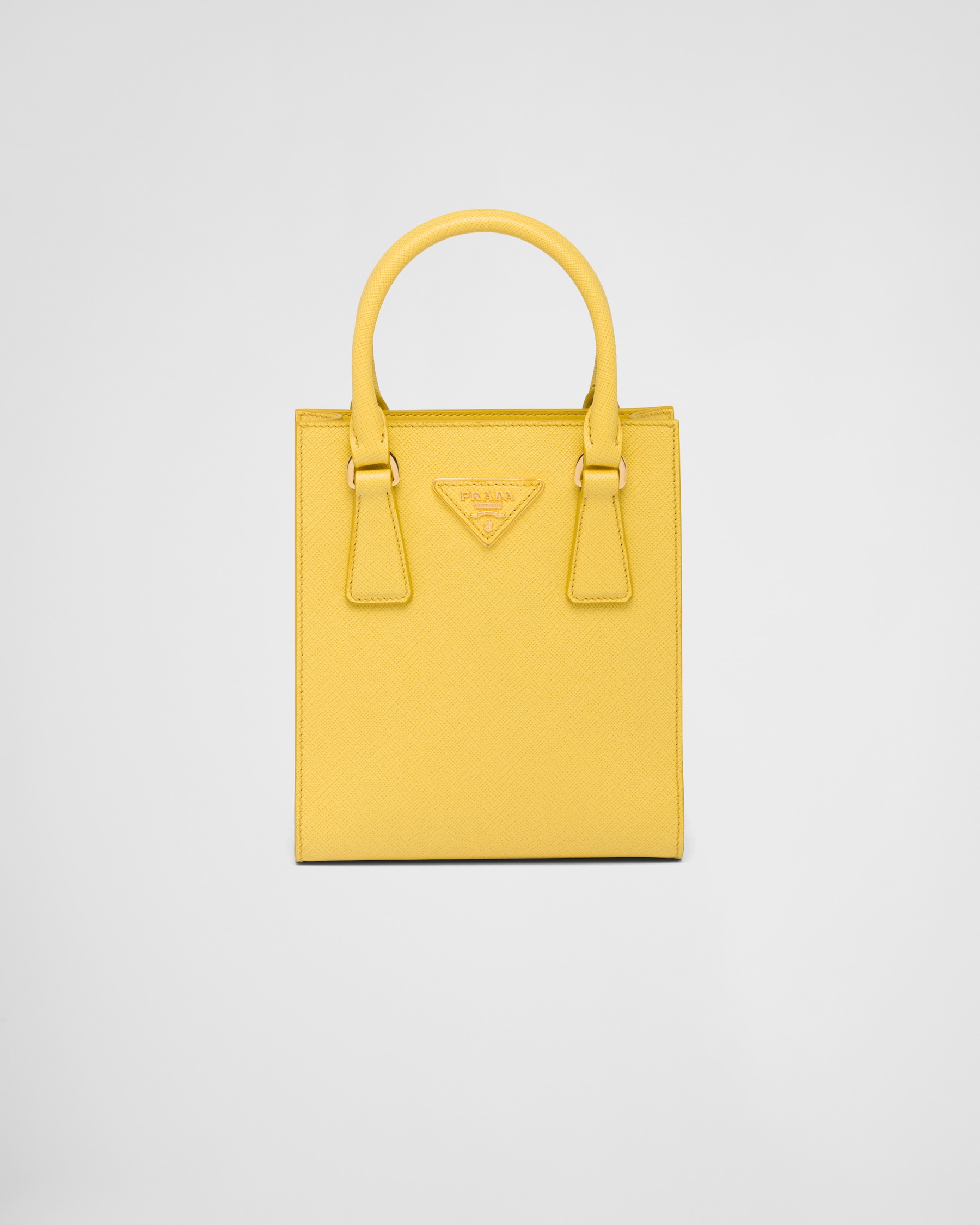 Sunny Yellow Saffiano Leather Handbag | PRADA
