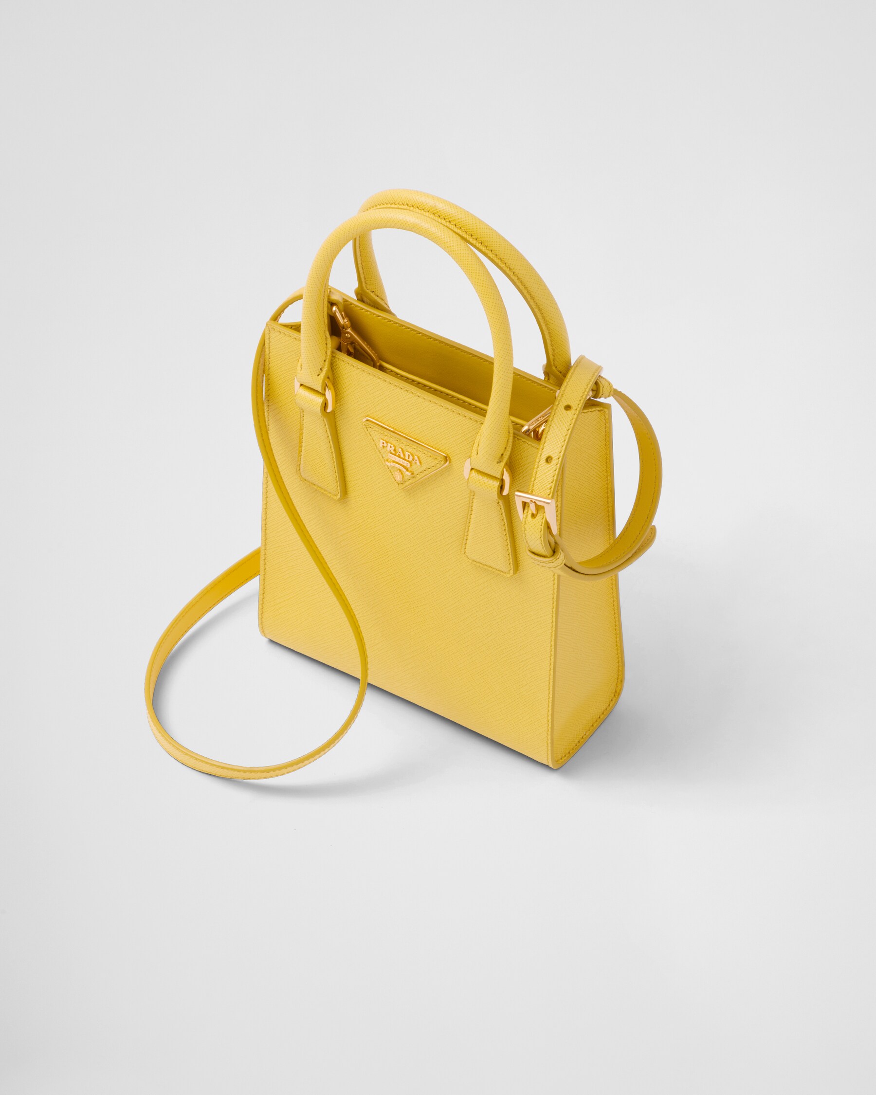 Sunny Yellow Saffiano Leather Handbag | PRADA