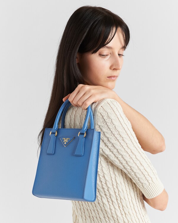 Light Blue Saffiano Leather Handbag | PRADA