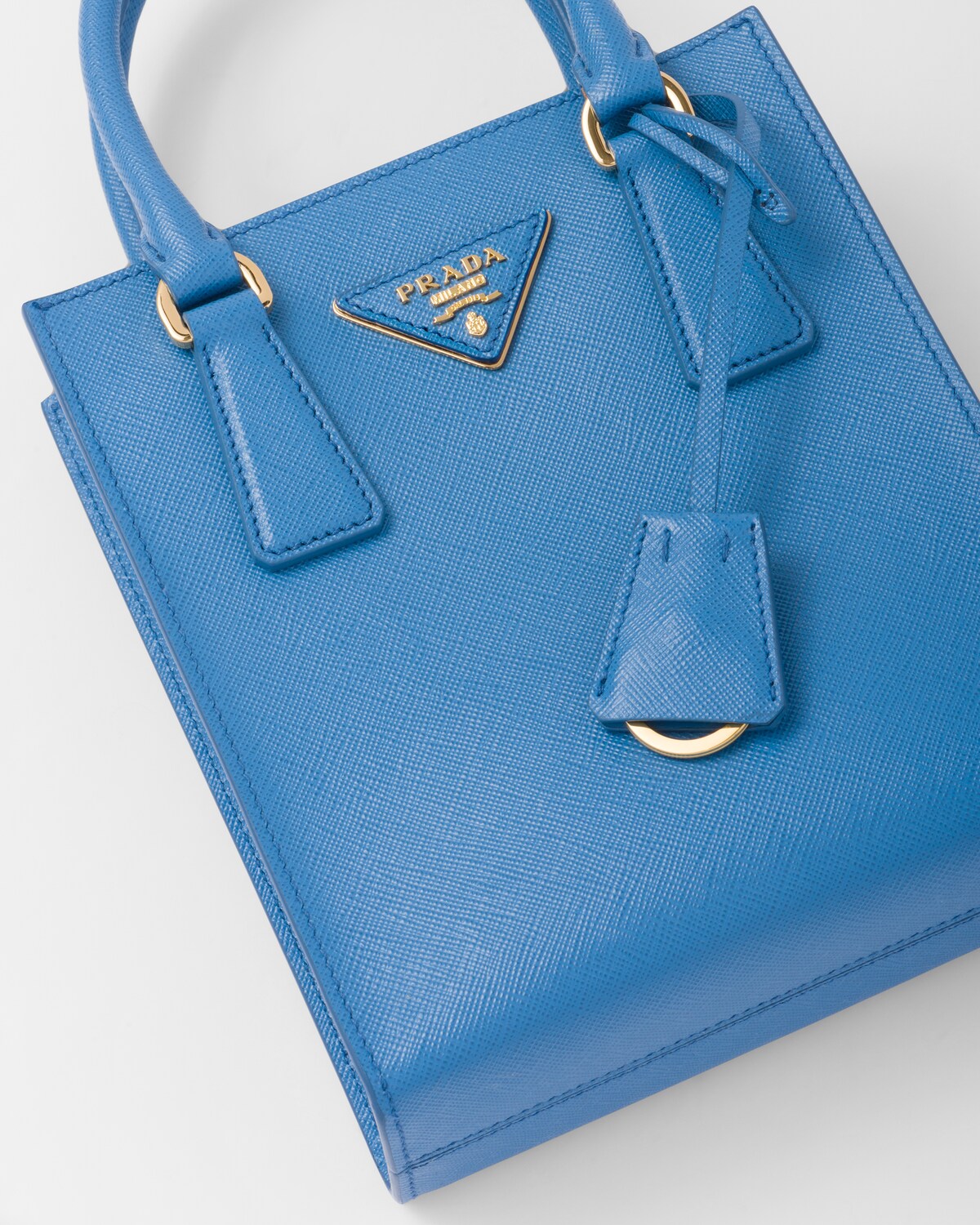 Light Blue Saffiano Leather Handbag | PRADA