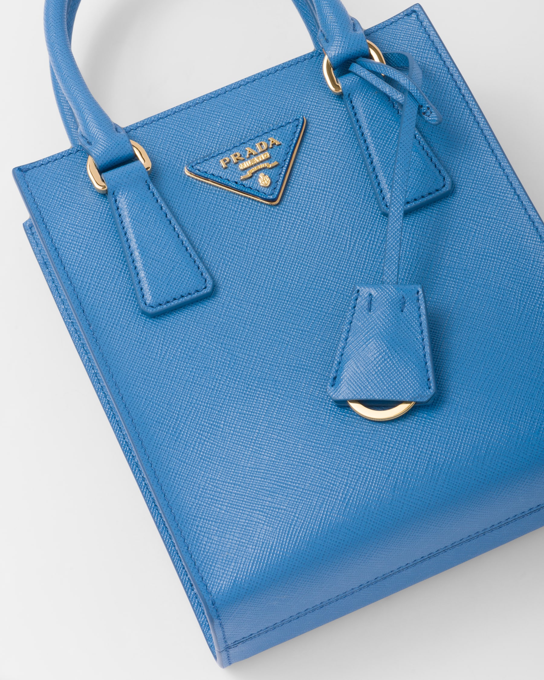 Light Blue Saffiano Leather Handbag | PRADA