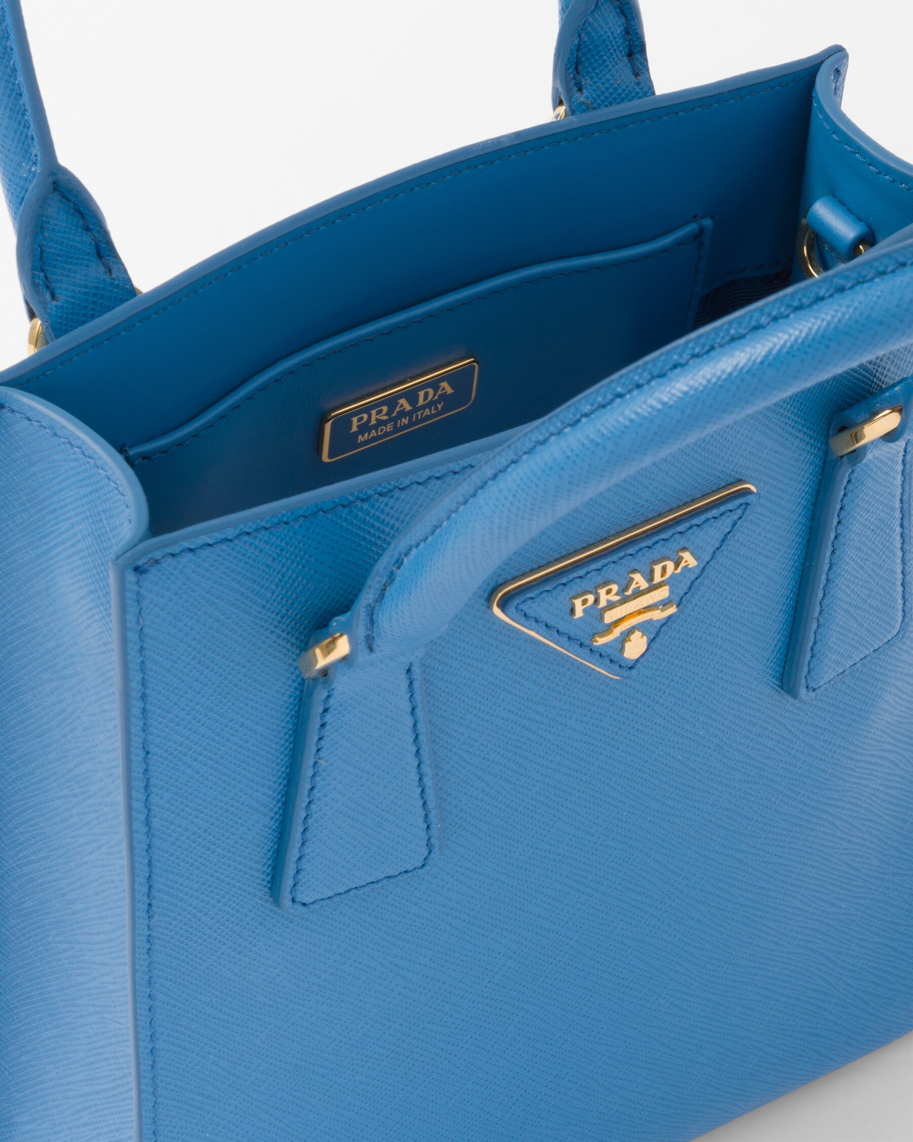Light Blue Saffiano Leather Handbag | PRADA