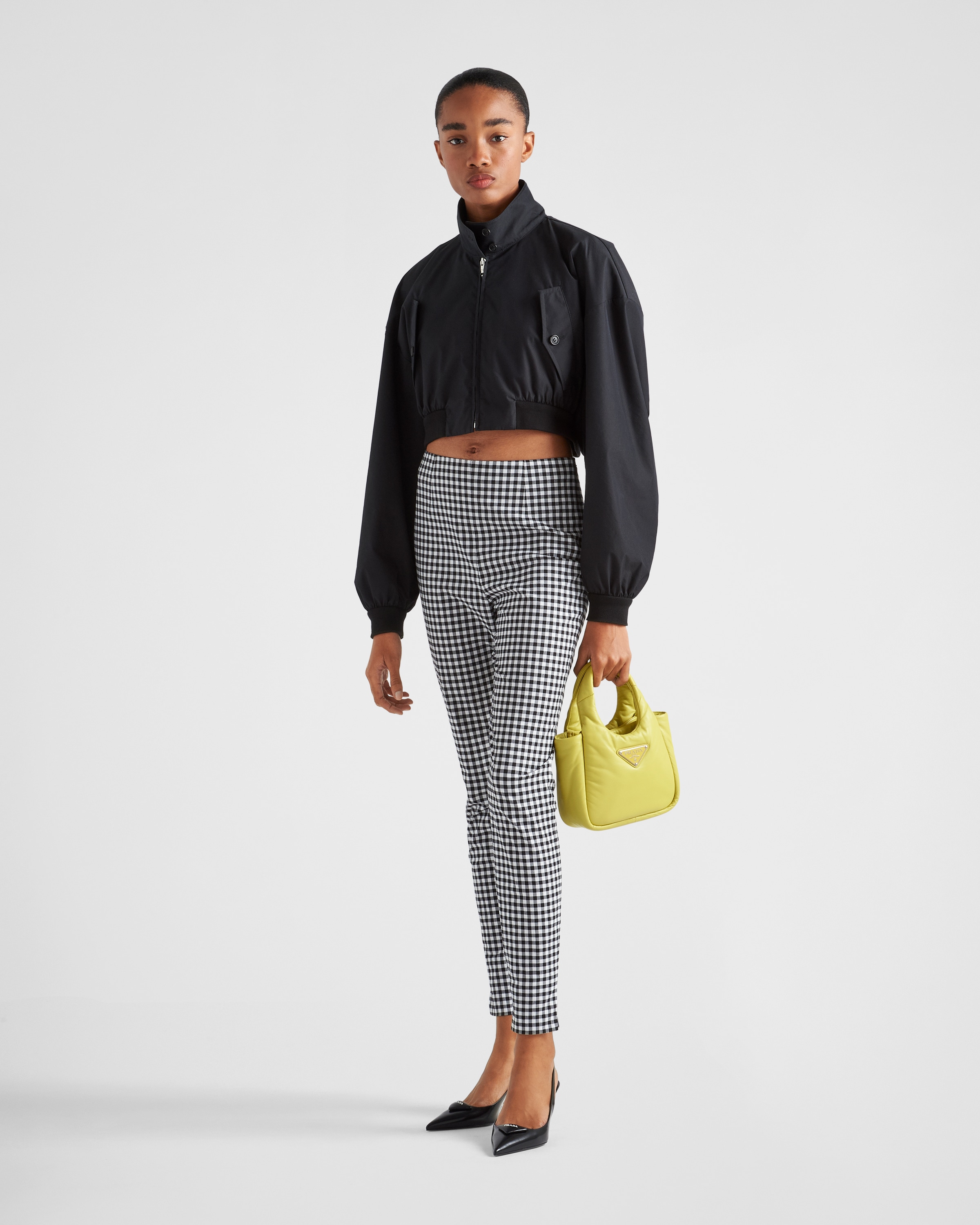 Citron Yellow Small padded Prada Soft nappa-leather bag | Prada