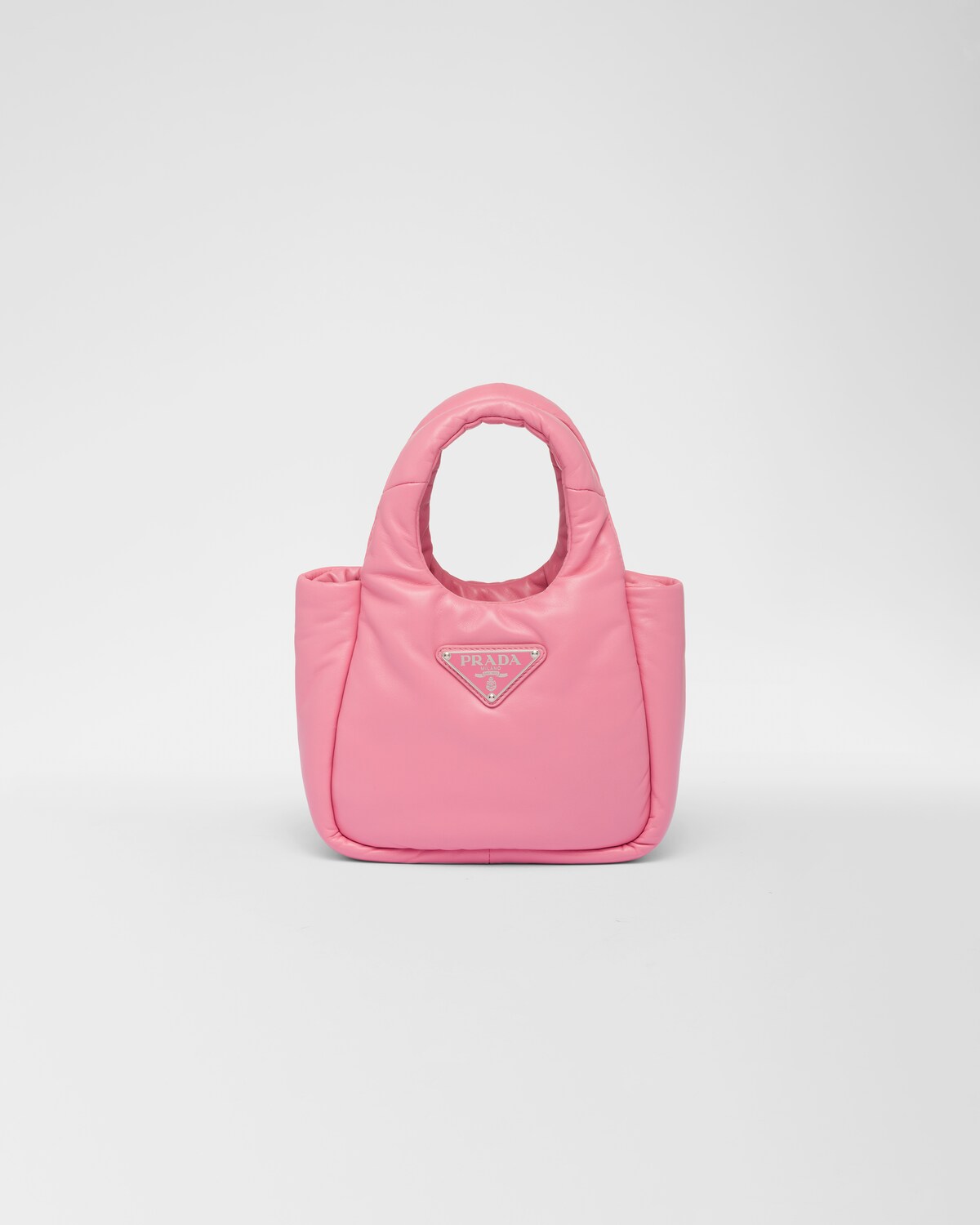 Geranium Pink Small Padded Prada Soft Nappa-leather Bag | PRADA