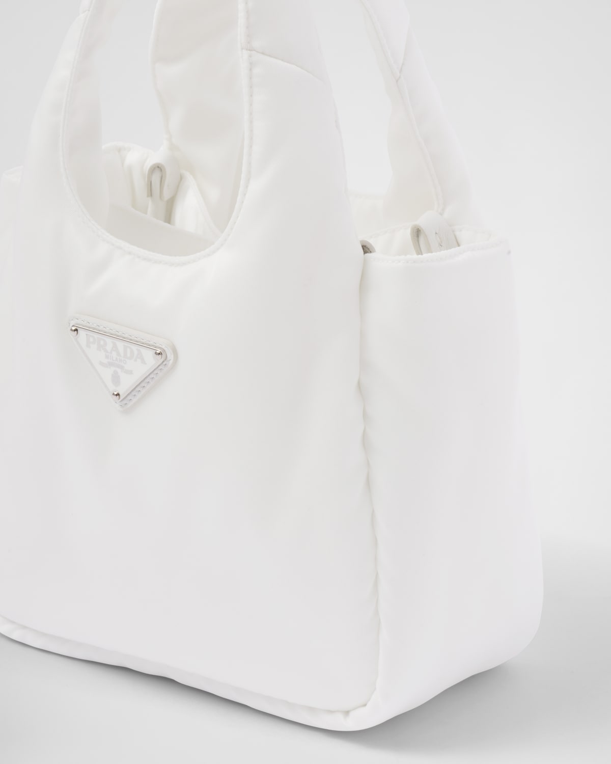 White Prada Soft Padded Re-nylon Mini-bag | PRADA