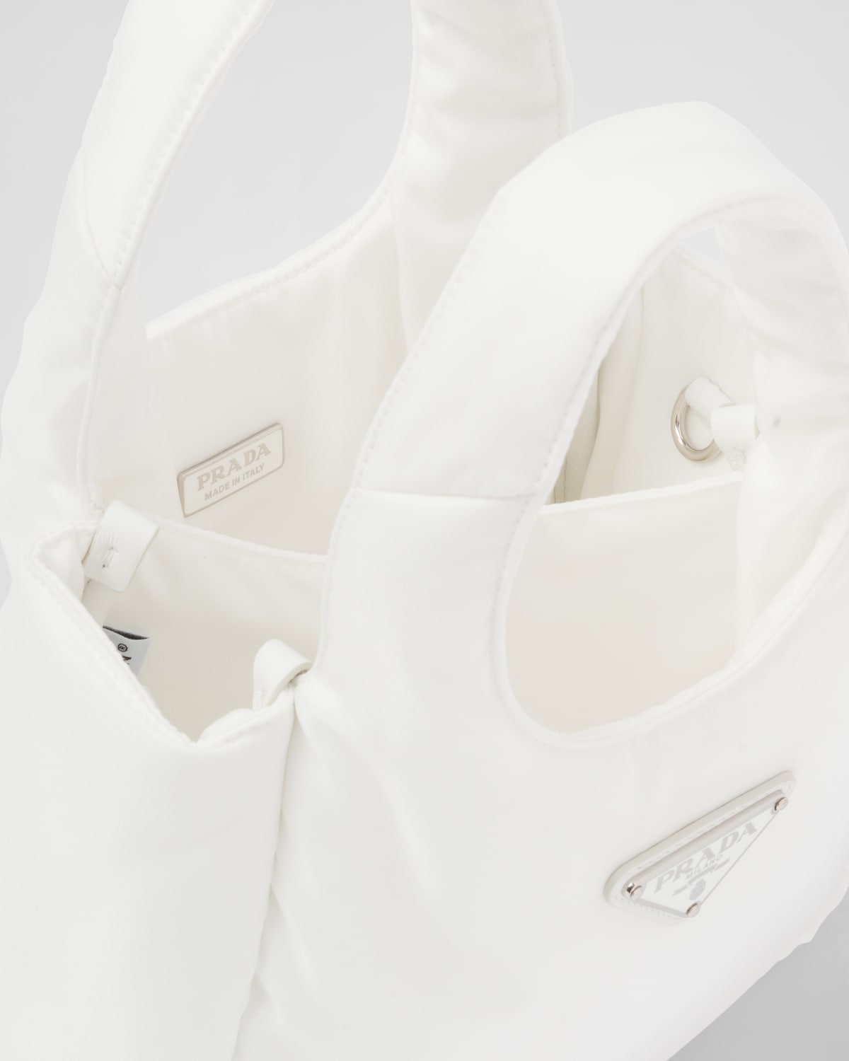 White Prada Soft Padded Re-nylon Mini-bag | PRADA