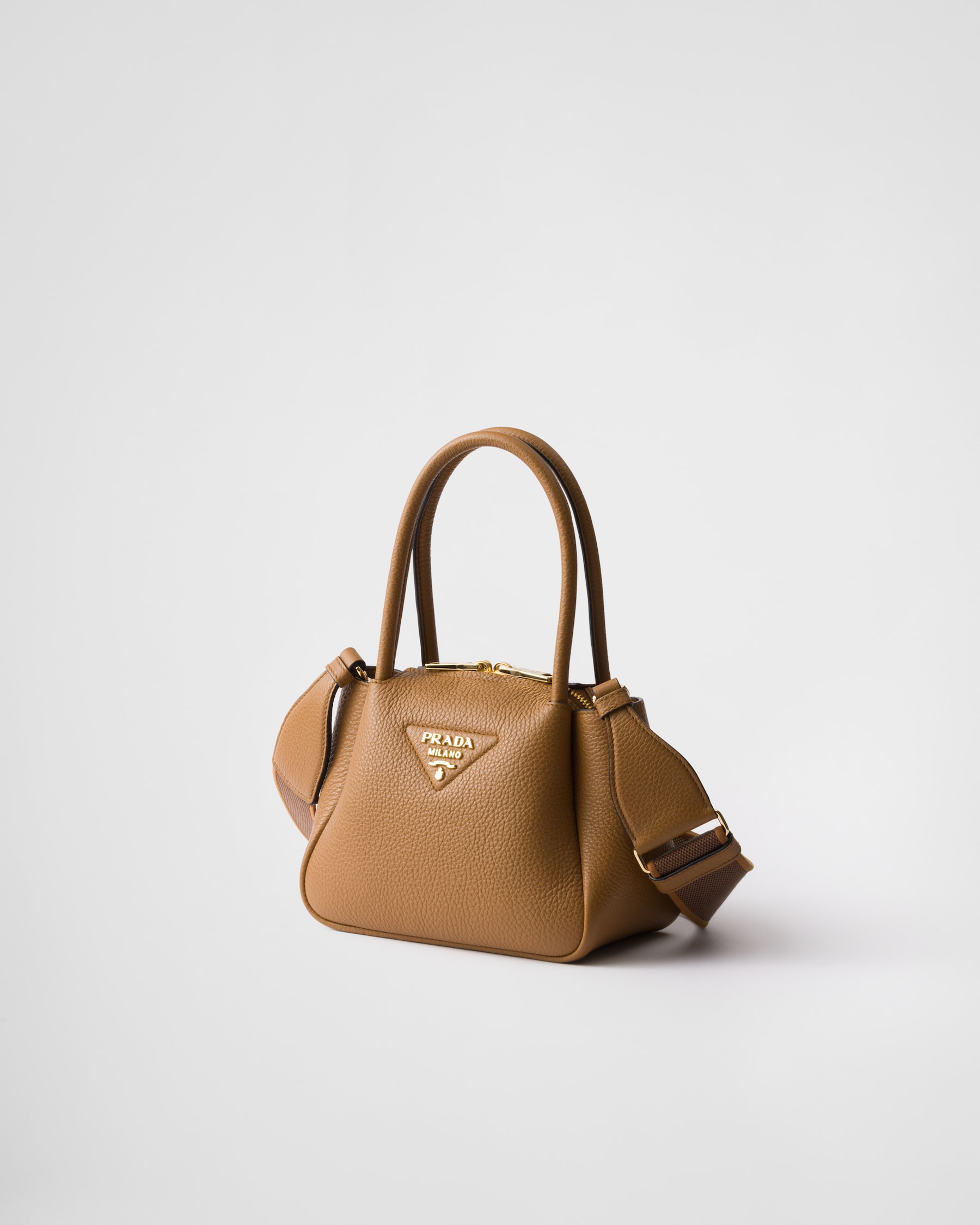 Caramel Leather Mini Handbag | PRADA