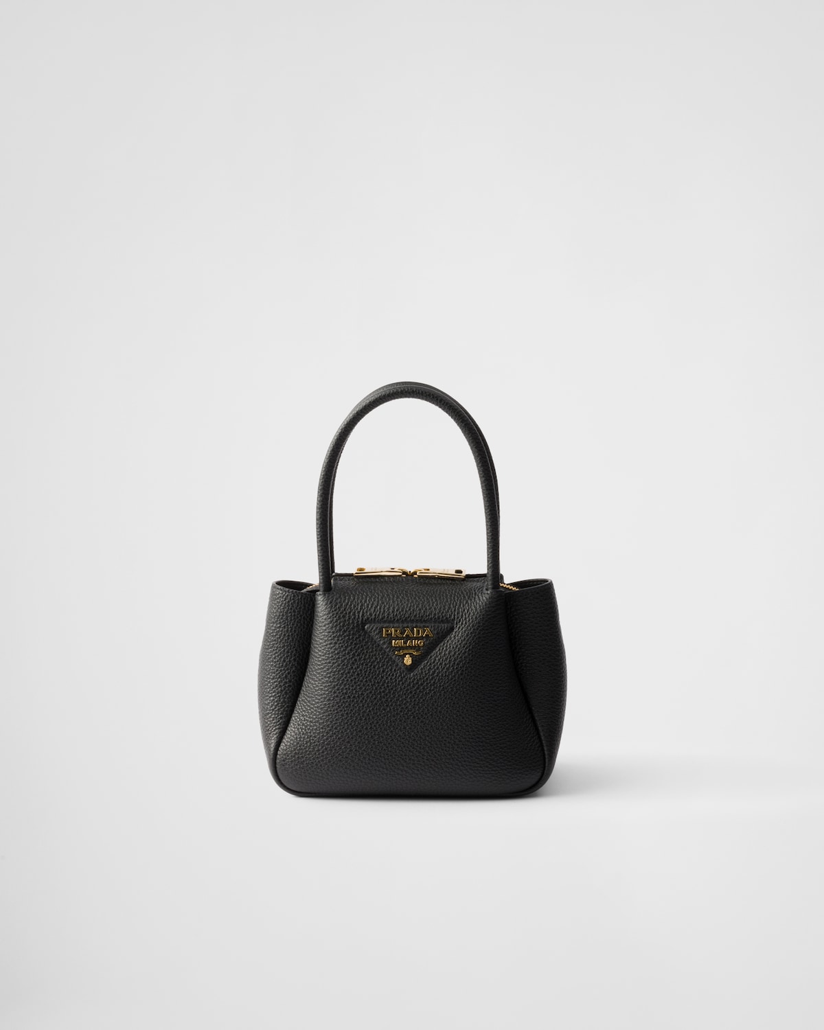 Black Prada Flou Leather Mini Handbag | PRADA