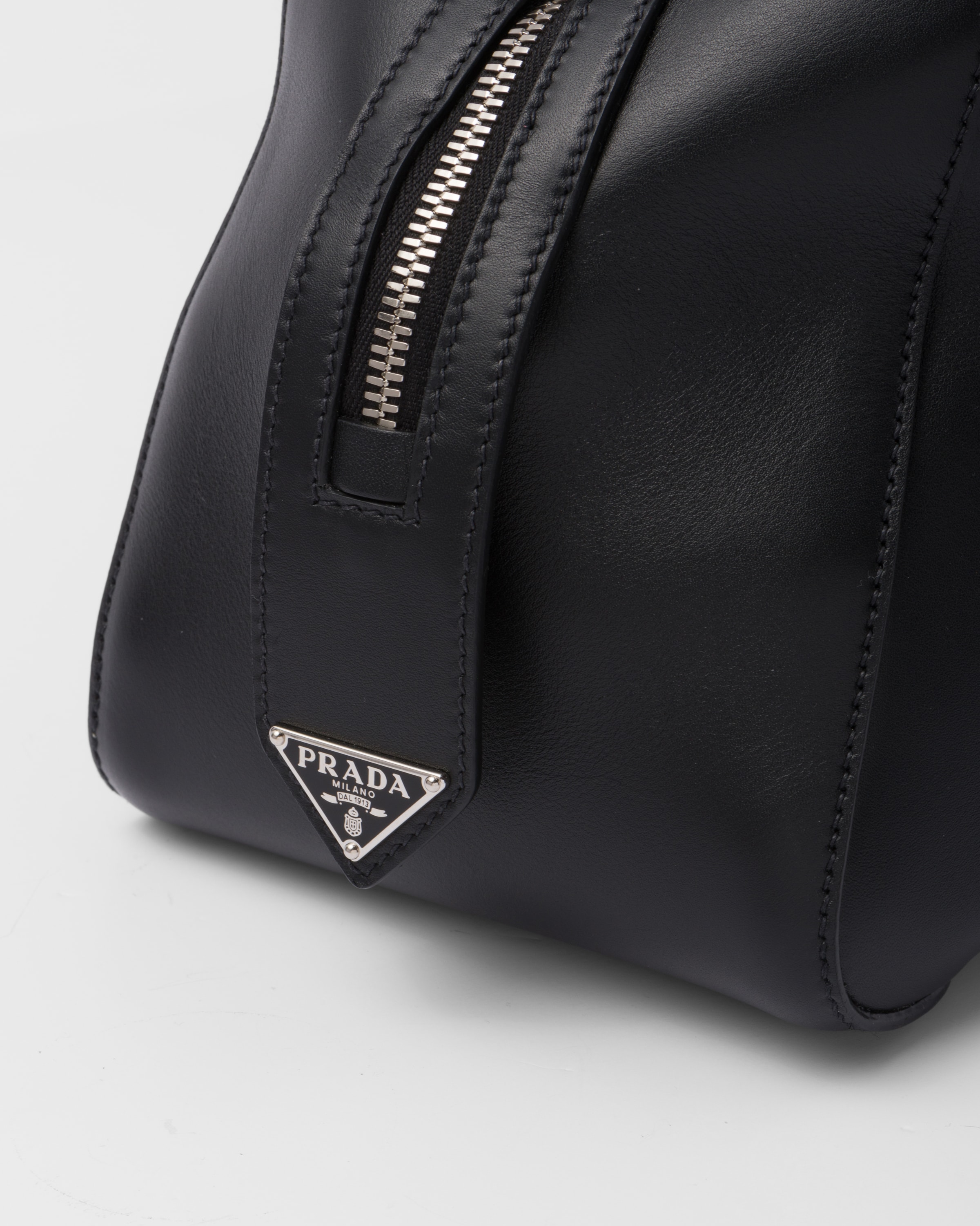 Black Medium leather handbag | Prada