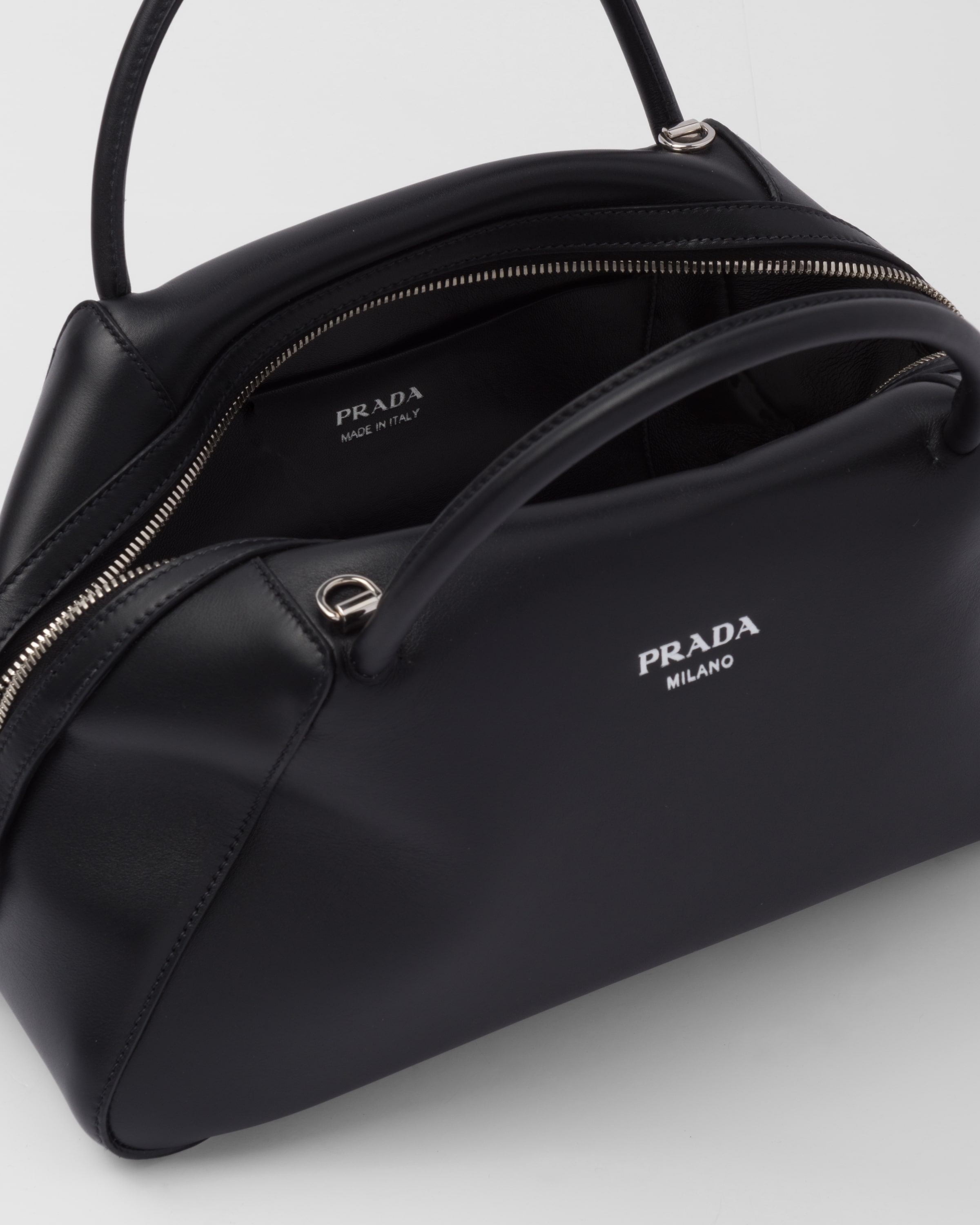 Black Medium leather handbag | Prada